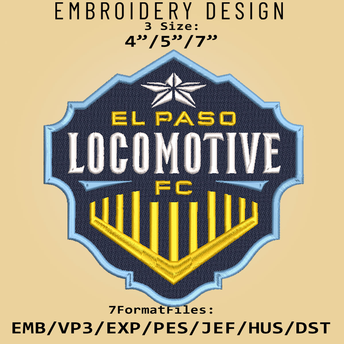 El Paso Locomotive USL Embroidery Designs, USL Logo Embroide | Inspire ...