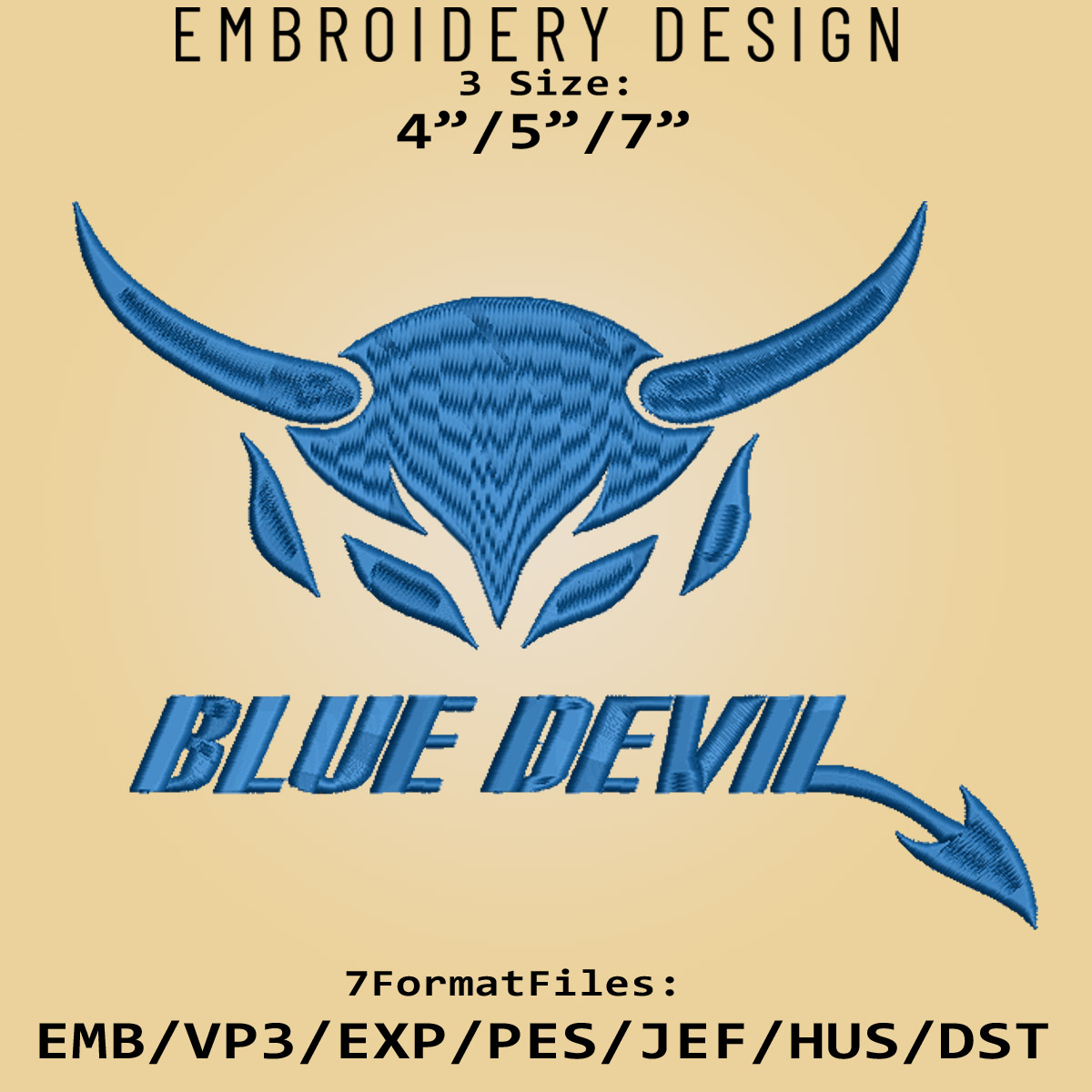 Duke Blue Devils Logo NCAA, Embroidery design, Duke Blue Dev | Inspire ...