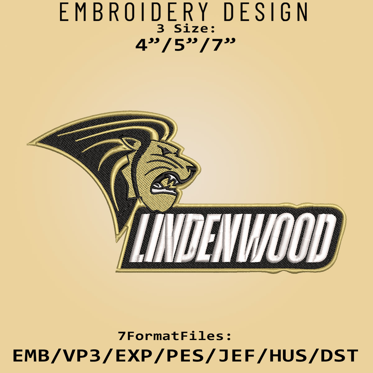 NCAA Lindenwood Lions Logo, Embroidery design, Lindenwood Li | Inspire ...