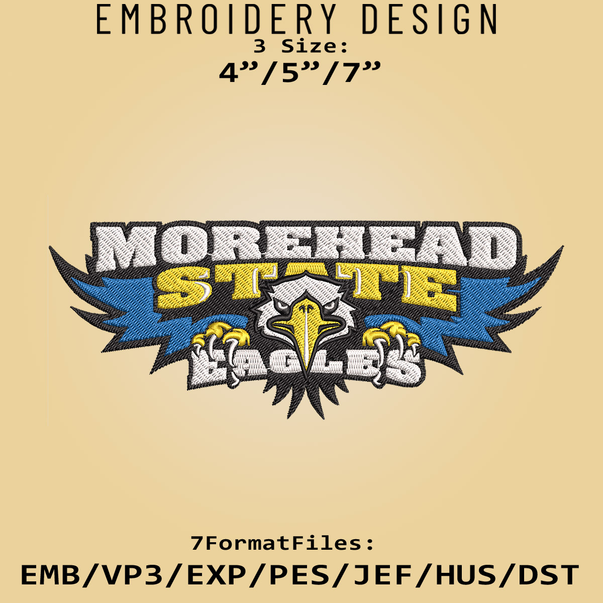 NCAA Morehead State Eagles Logo, Embroidery design, Morehead | Inspire ...