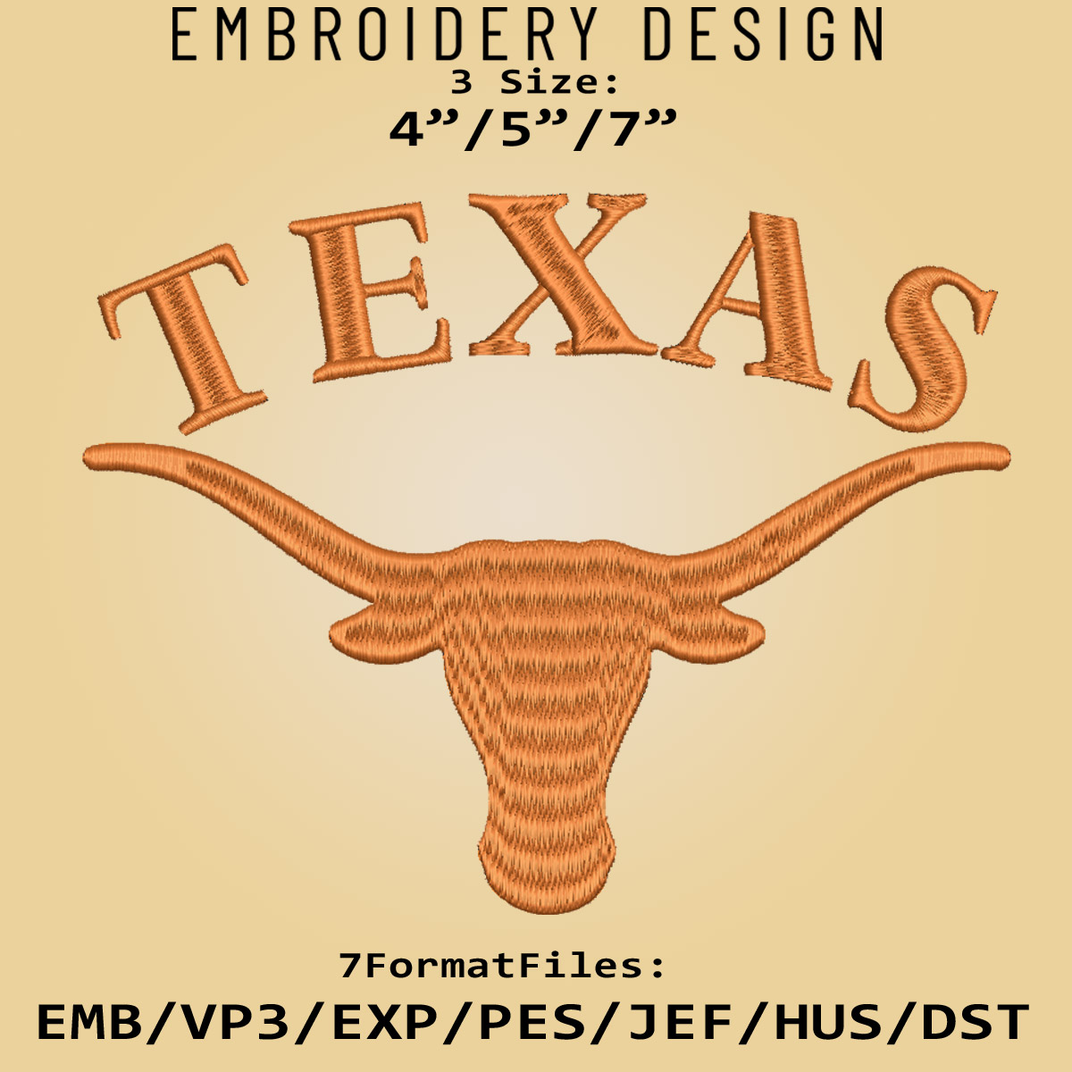 NCAA Texas Longhorns Logo, Embroidery design, NCAA Texas Lon | Inspire ...