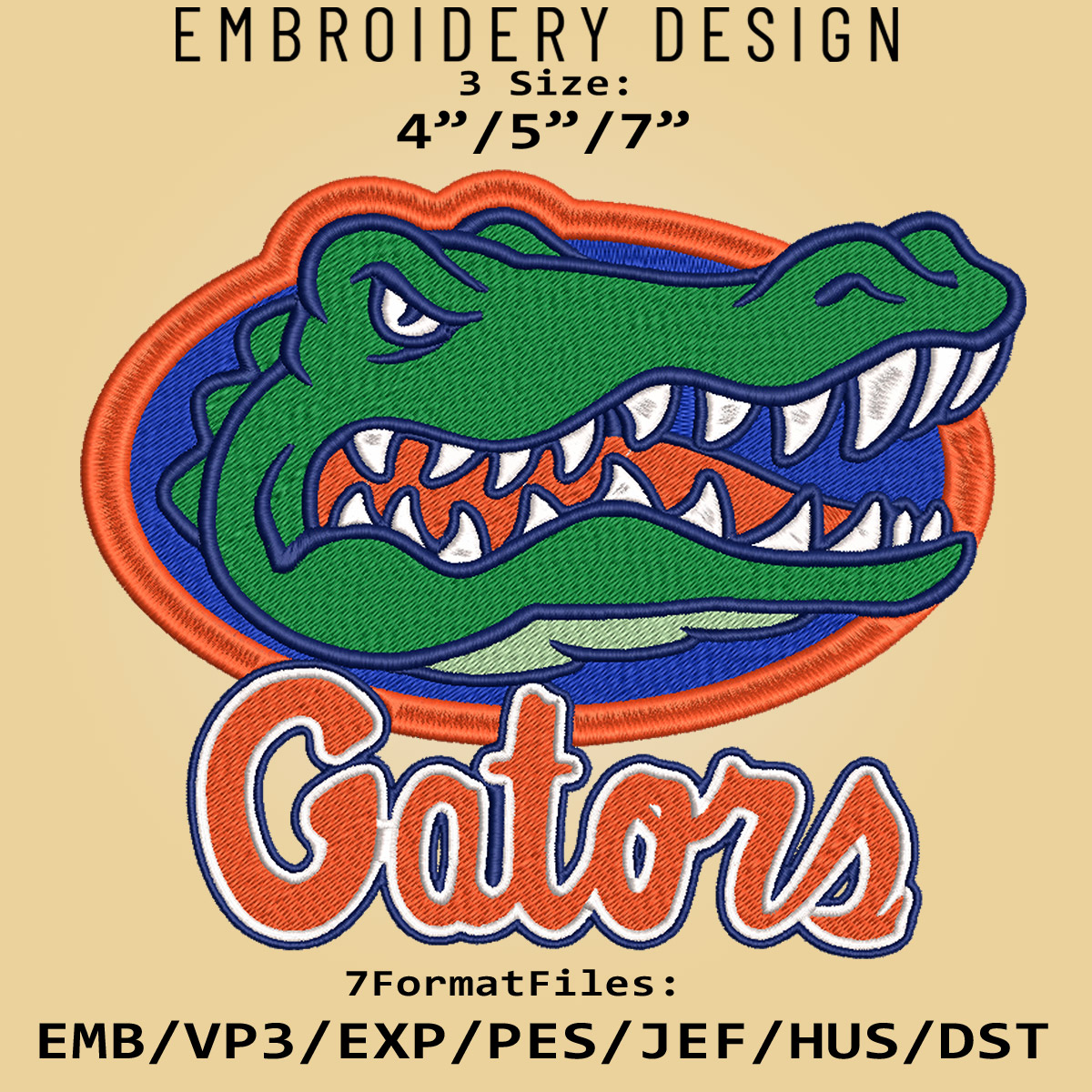 Florida Gators NCAA Logo, Embroidery design, Florida Gators | Inspire ...