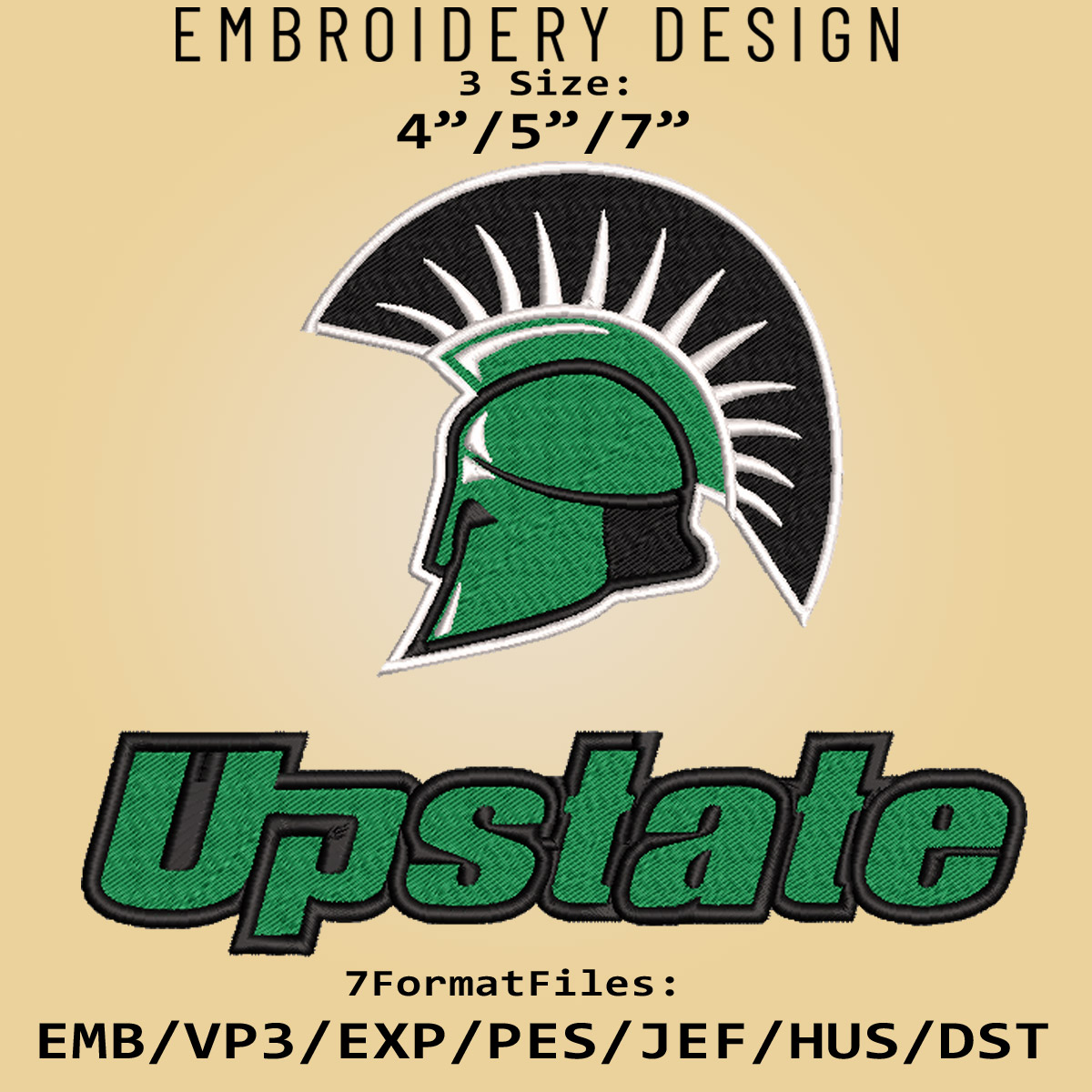 South Carolina Upstate Spartans NCAA Logo, Embroidery design | Inspire ...