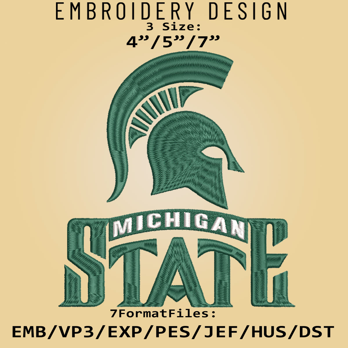 Michigan State Spartans NCAA Logo, Embroidery design, NCAA M | Inspire ...