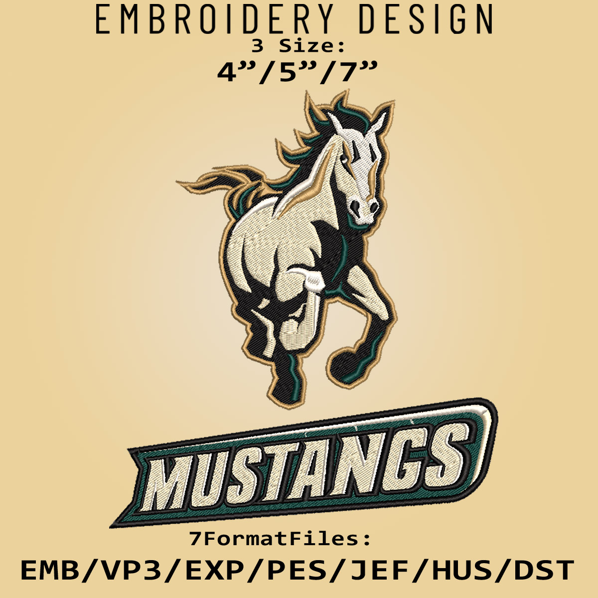 NCAA Cal Poly Mustangs Logo, Embroidery design, Cal Poly Mus | Inspire ...