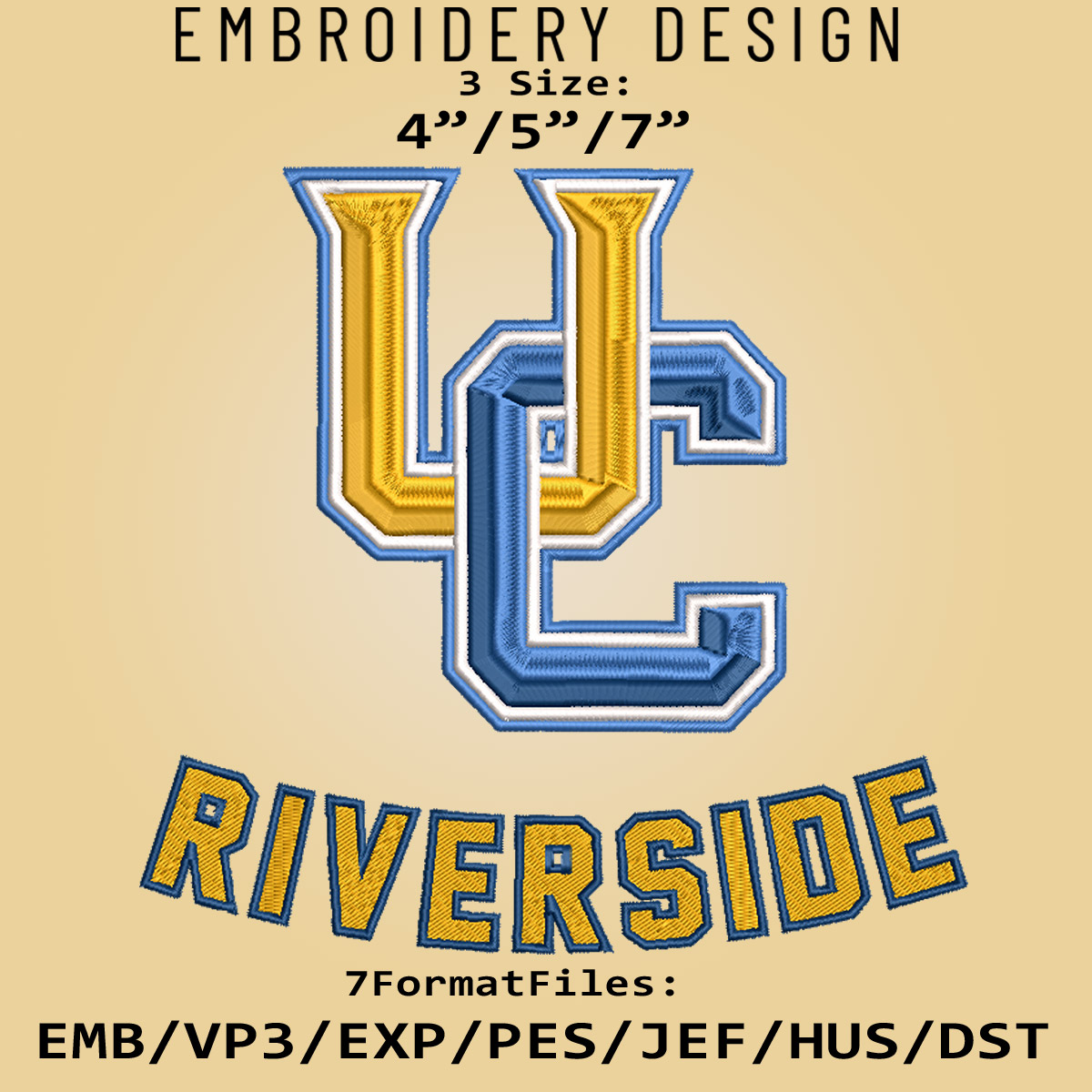 NCAA UC Riverside Highlanders Logo, Embroidery design, NCAA - Inspire Uplift