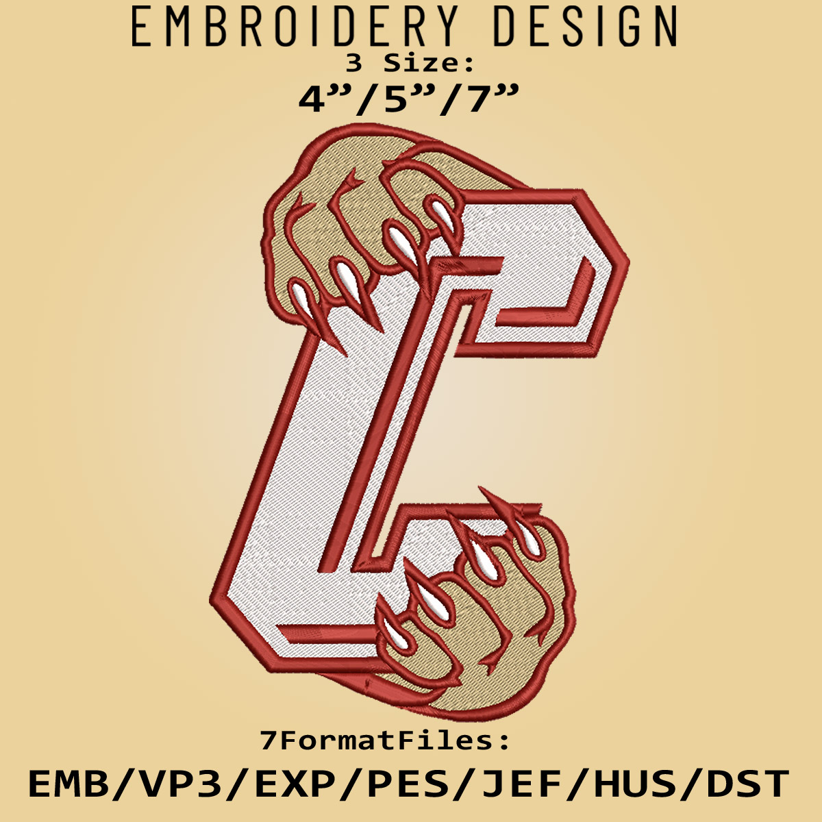 Charleston Cougars NCAA Logo, Embroidery design, Charleston | Inspire ...