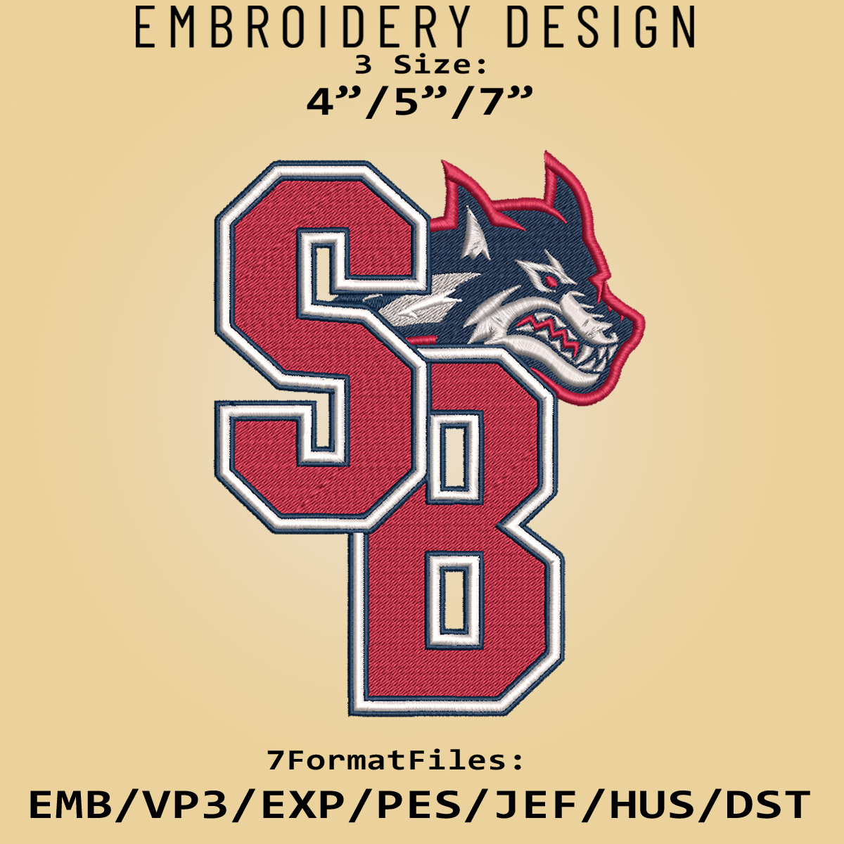Stony Brook Seawolves NCAA Logo, Embroidery design, NCAA Sto | Inspire ...