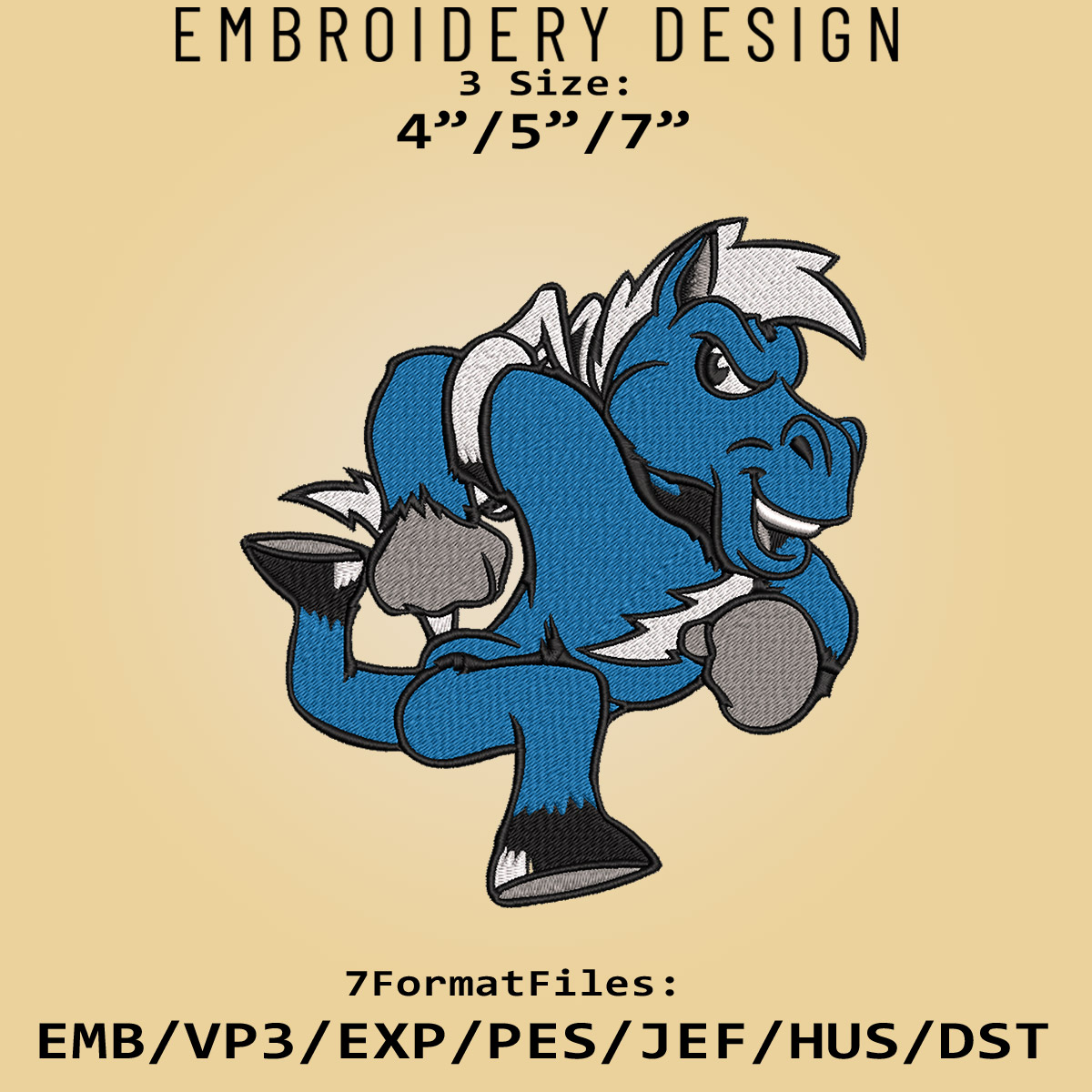 NCAA Middle Tennessee Blue Raiders Logo, Embroidery design, | Inspire ...