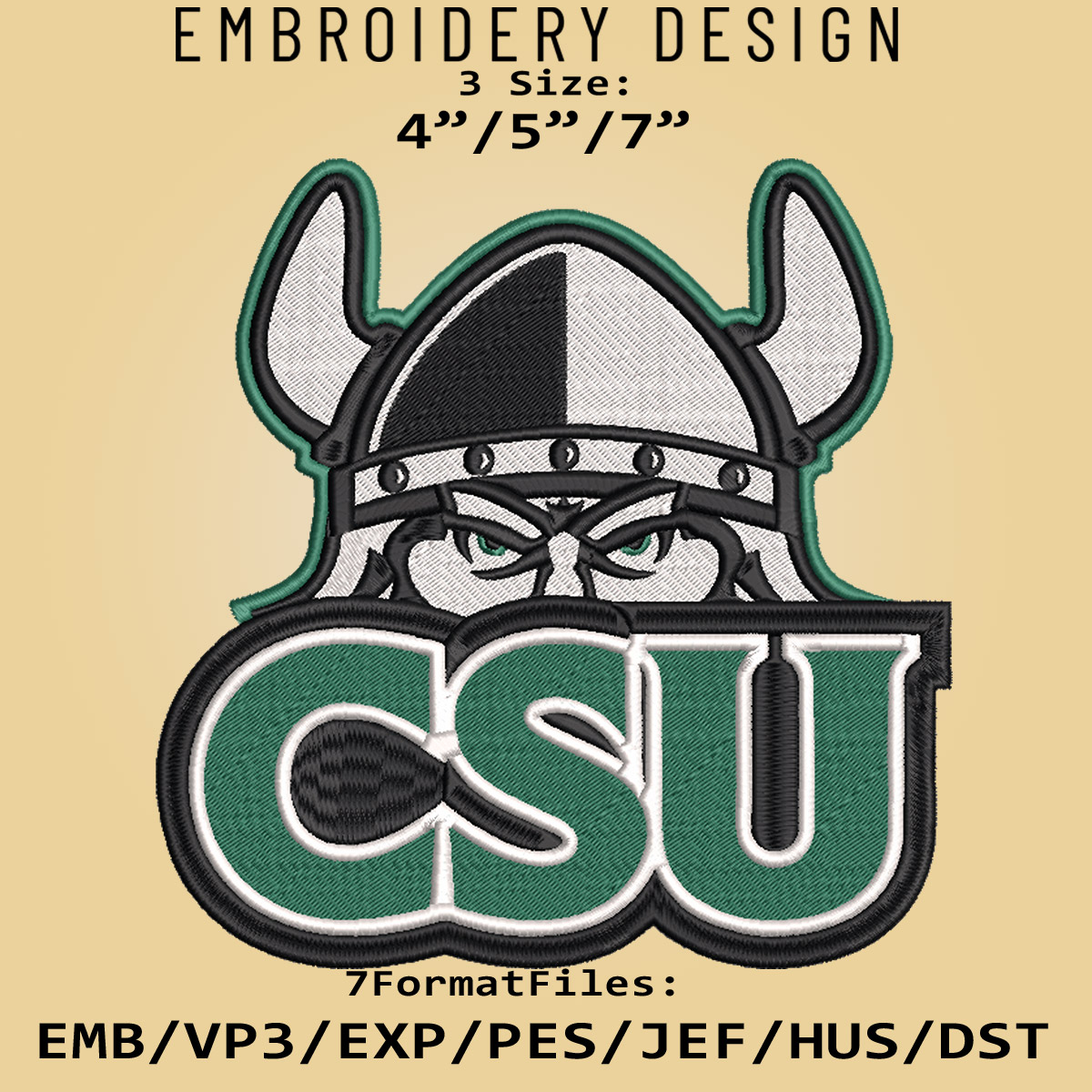 Cleveland State Vikings NCAA Logo, Embroidery design, Clevel | Inspire ...