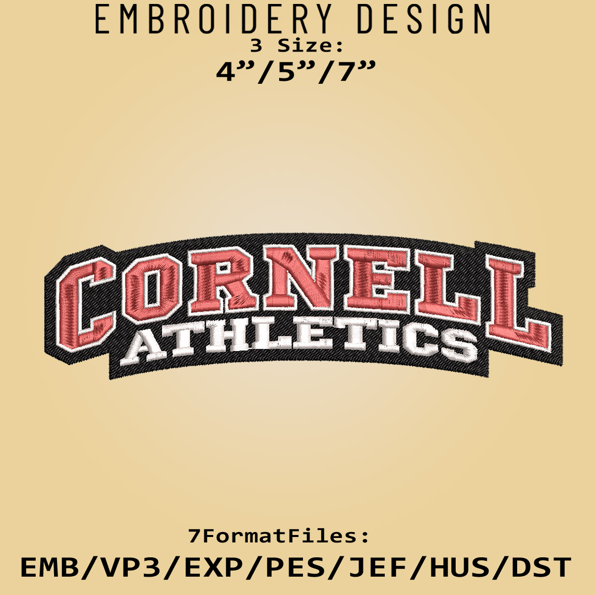 Cornell Big Red Logo NCAA, Embroidery design, Cornell Big Re | Inspire ...