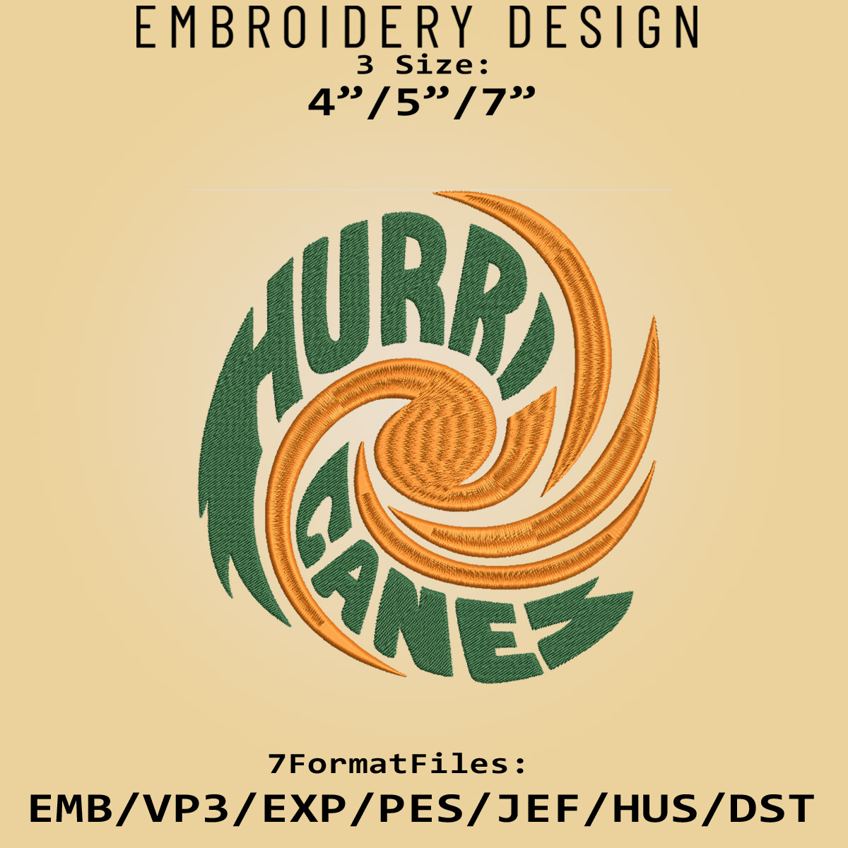 Miami Hurricanes Logo NCAA, NCAA Embroidery design, NCAA Mia | Inspire ...