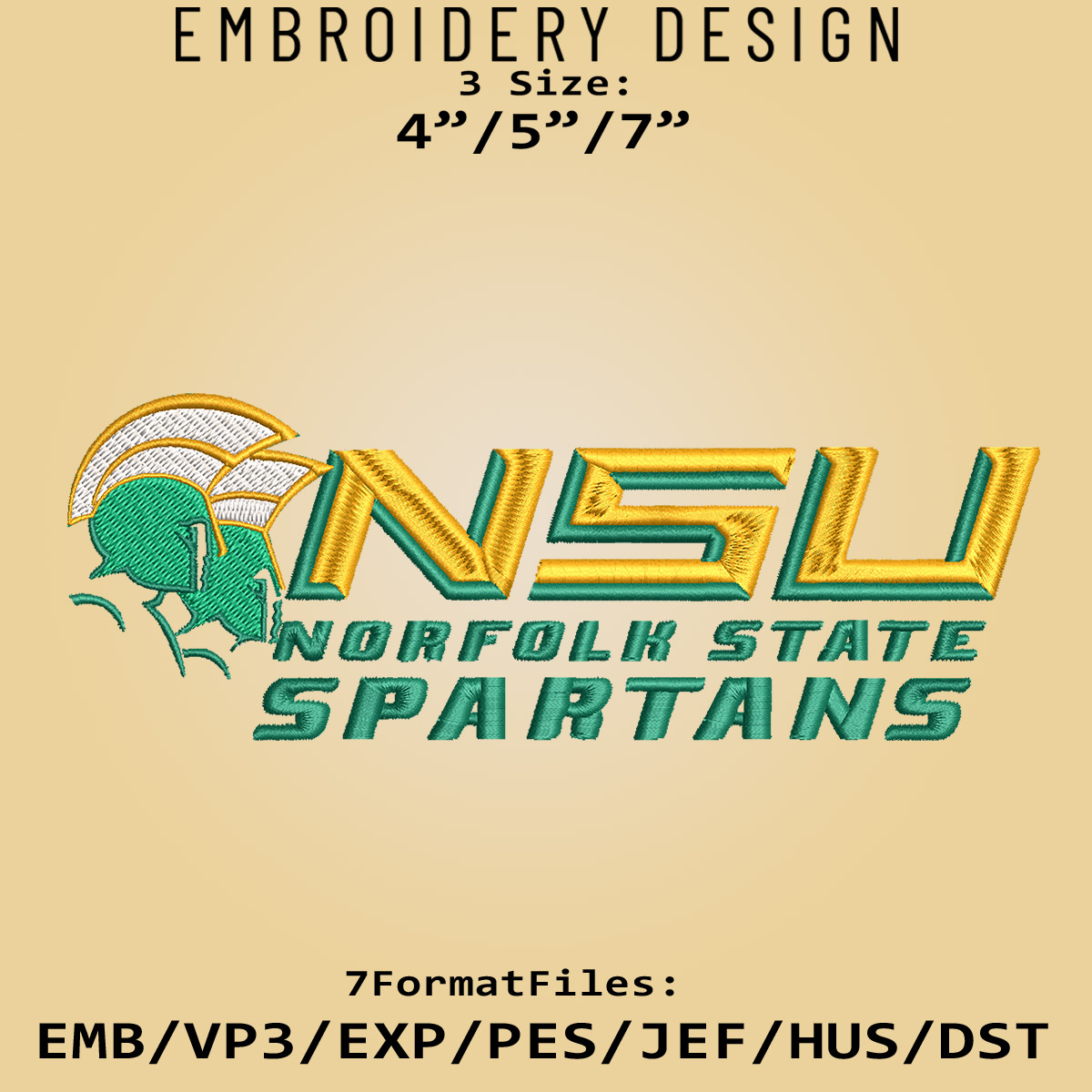 NCAA Norfolk State Spartans Logo, Embroidery design, Norfolk | Inspire ...