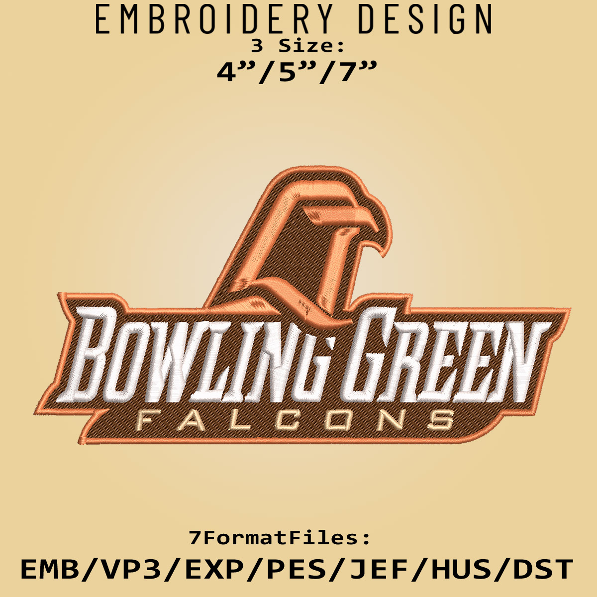 Bowling Green Falcons Logo NCAA, NCAA Embroidery design, Bow | Inspire ...