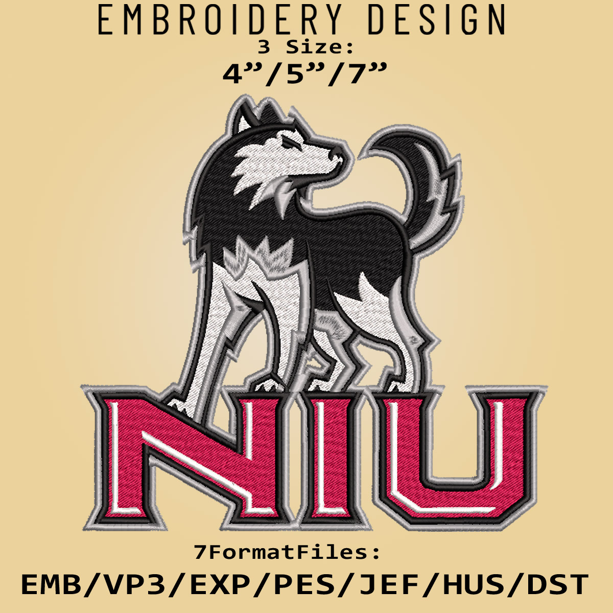 Northern Illinois Huskies Logo NCAA, Embroidery design, Illi | Inspire ...