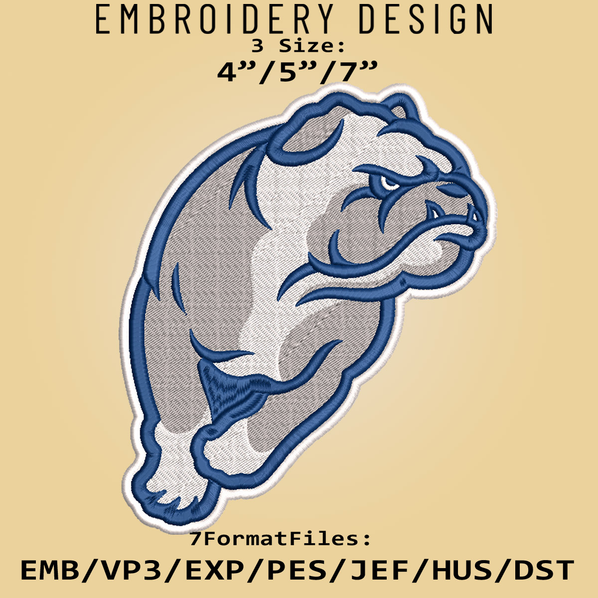 NCAA Drake Bulldogs Logo, Embroidery design, NCAA Bulldogs, | Inspire ...
