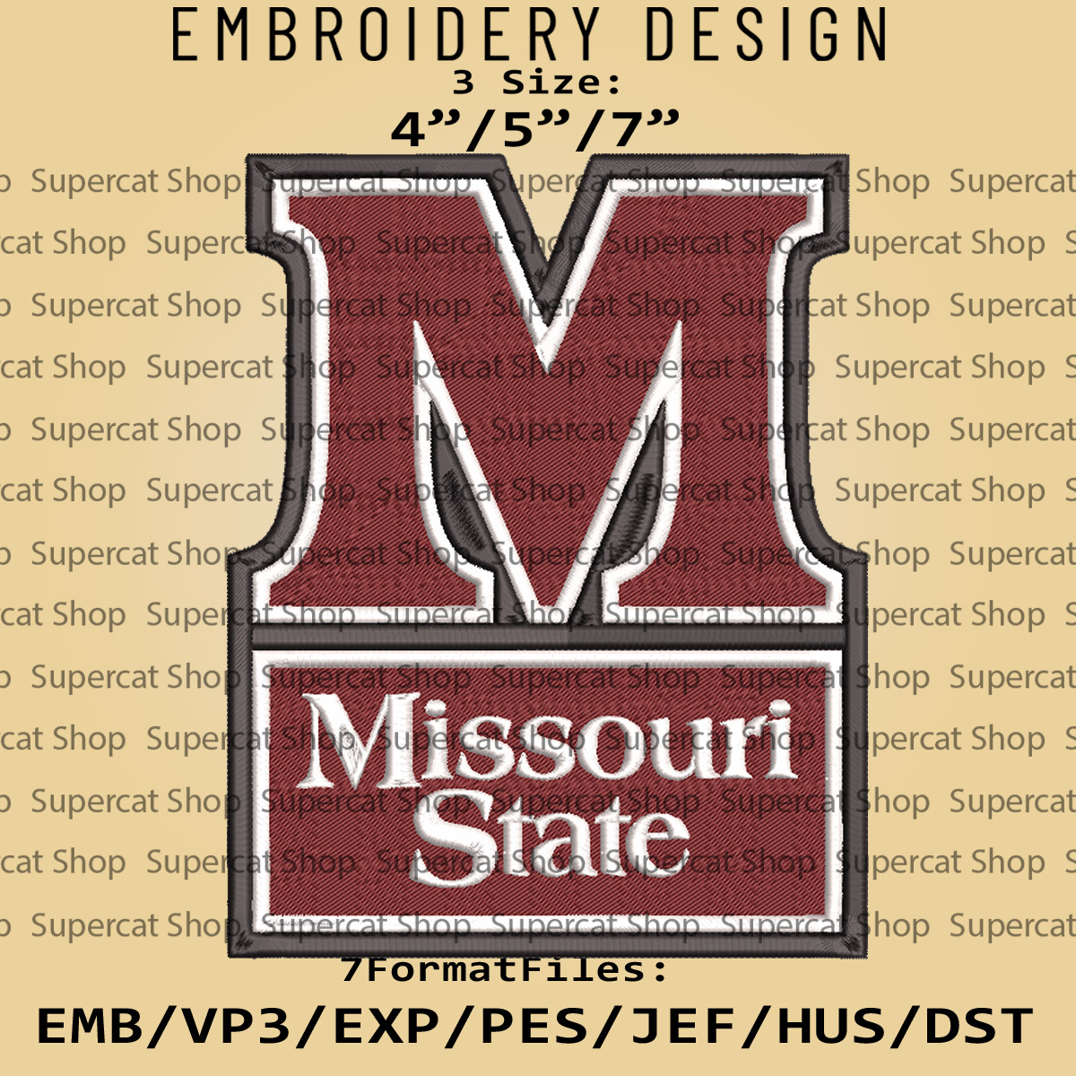 Missouri State Bears Logo NCAA, Embroidery design, Missouri | Inspire ...
