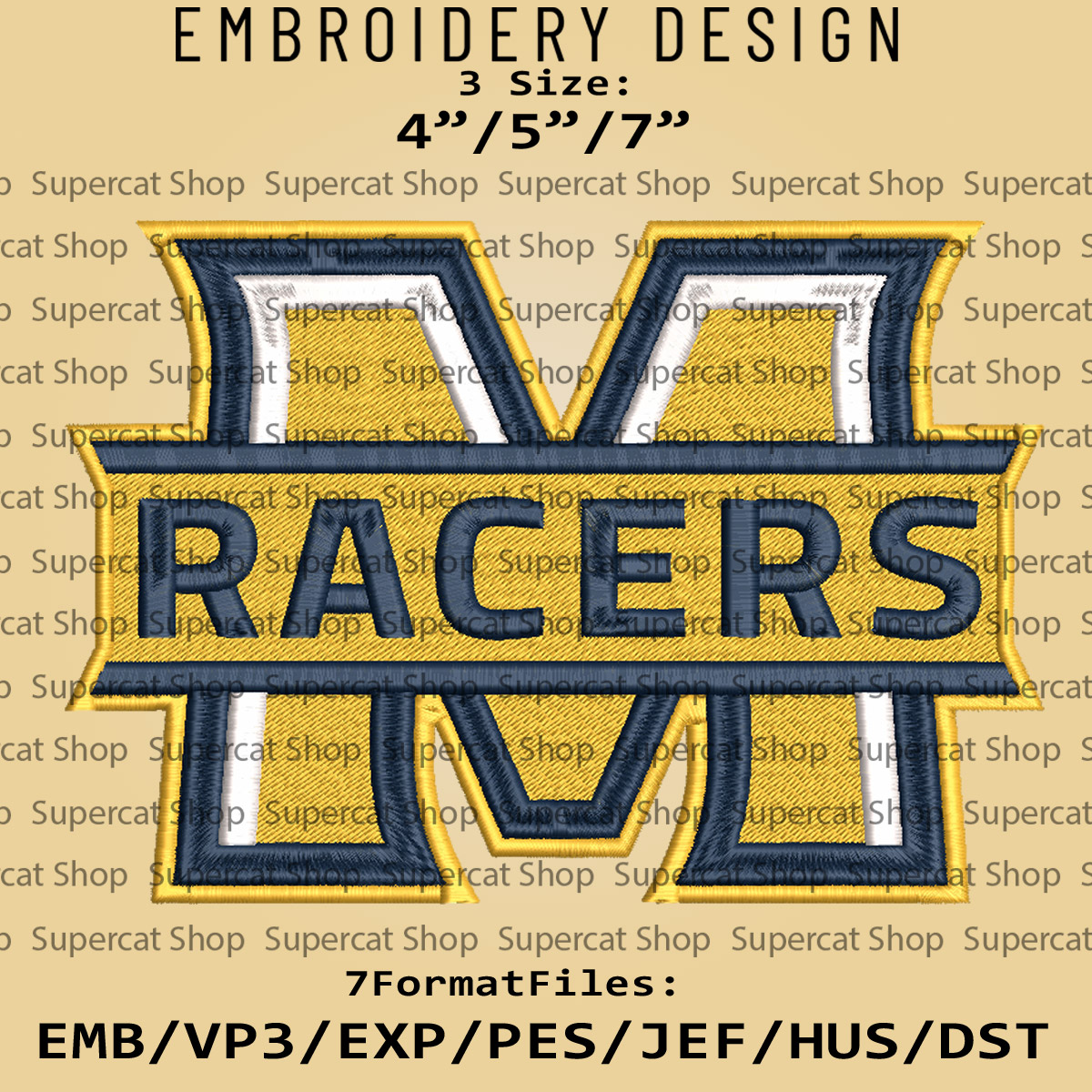 NCAA Murray State Racers Logo, Embroidery design NCAA, Murra | Inspire ...
