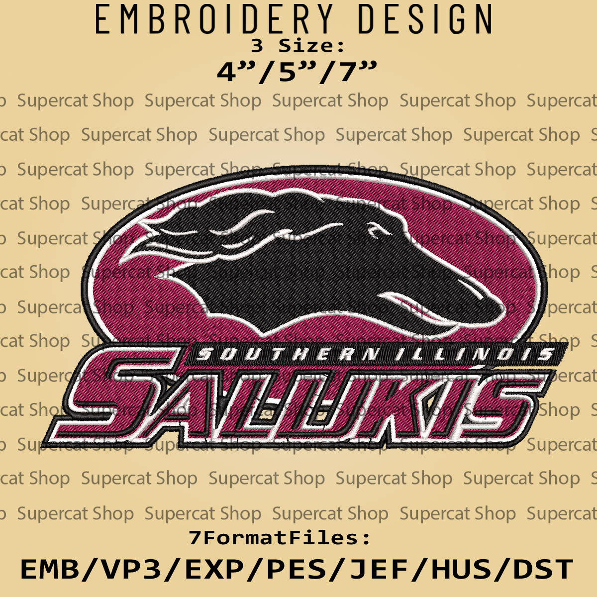 NCAA Southern Illinois Salukis Logo, Embroidery design, Salu | Inspire ...