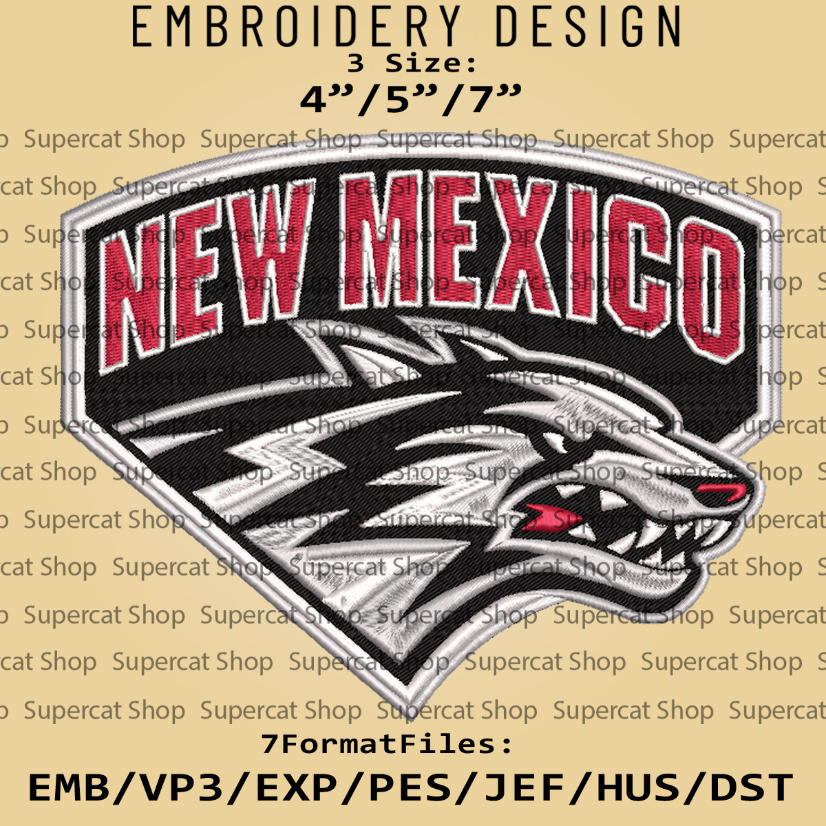 New Mexico Lobos Logo NCAA, NCAA Embroidery design, New Mexi | Inspire ...