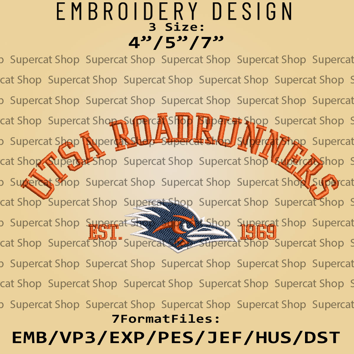 NCAA UTSA Roadrunners Logo, Embroidery design, UTSA Roadrunn | Inspire ...