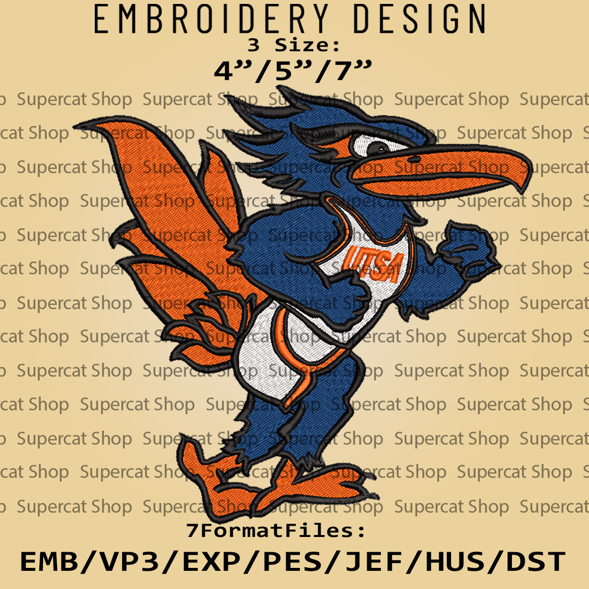 NCAA UTSA Roadrunners Logo, Embroidery design, UTSA Roadrunn | Inspire ...