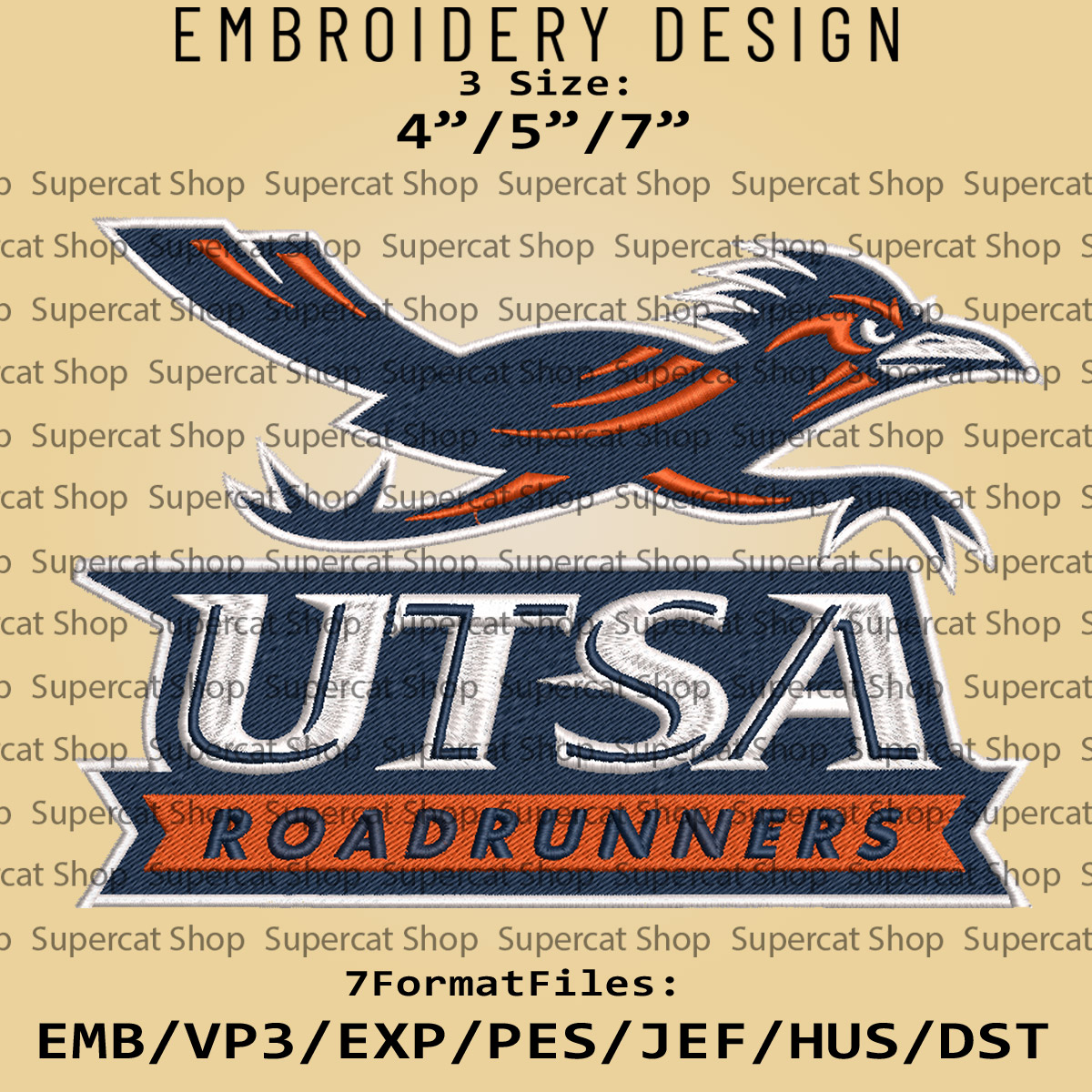 UTSA Roadrunners NCAA Logo, Embroidery design, UTSA Roadrunn | Inspire ...