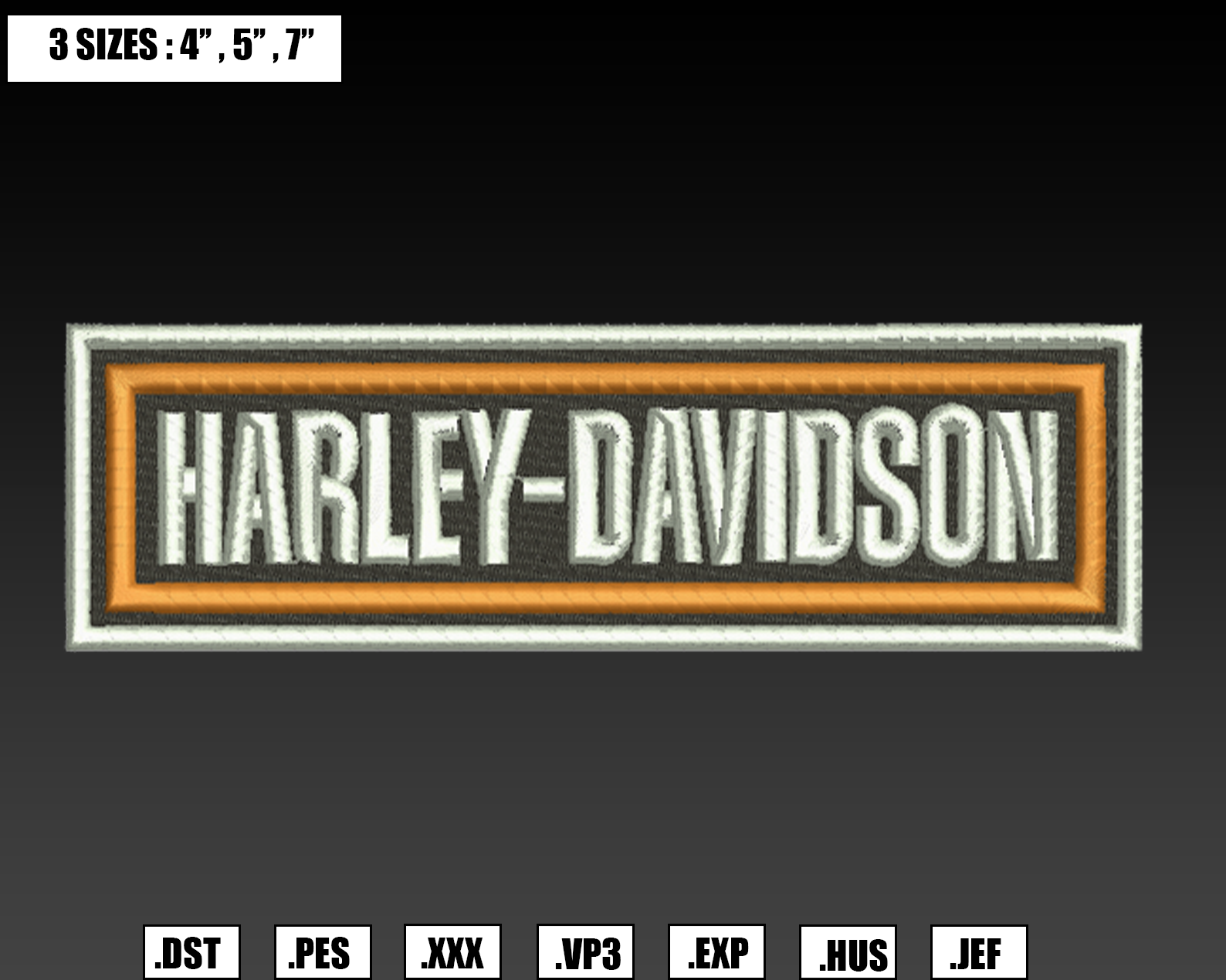 Harley Davidson Logo Embroidery Design, Machine Embroidery F - Inspire ...