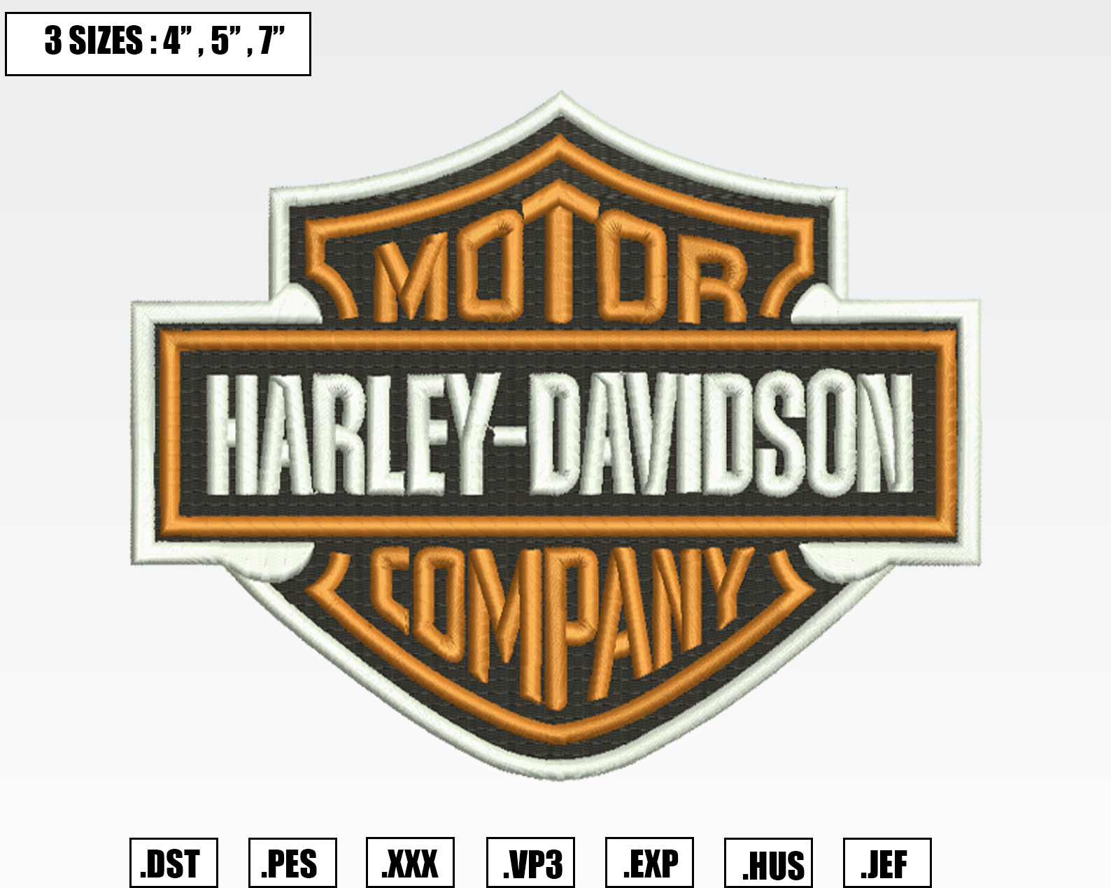 Harley-Davidson Logo Embroidery Design, Machine Embroidery F - Inspire ...