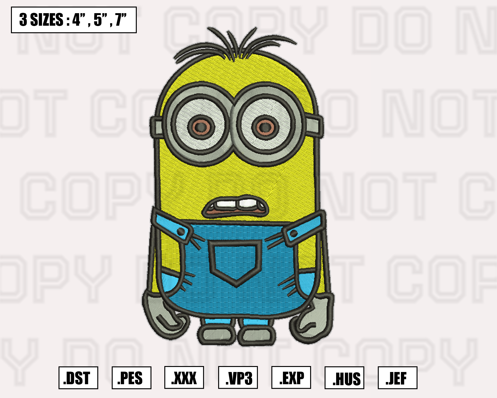 Minion Cartoon Embroidery Design,Machine Embroidery Files, C - Inspire ...