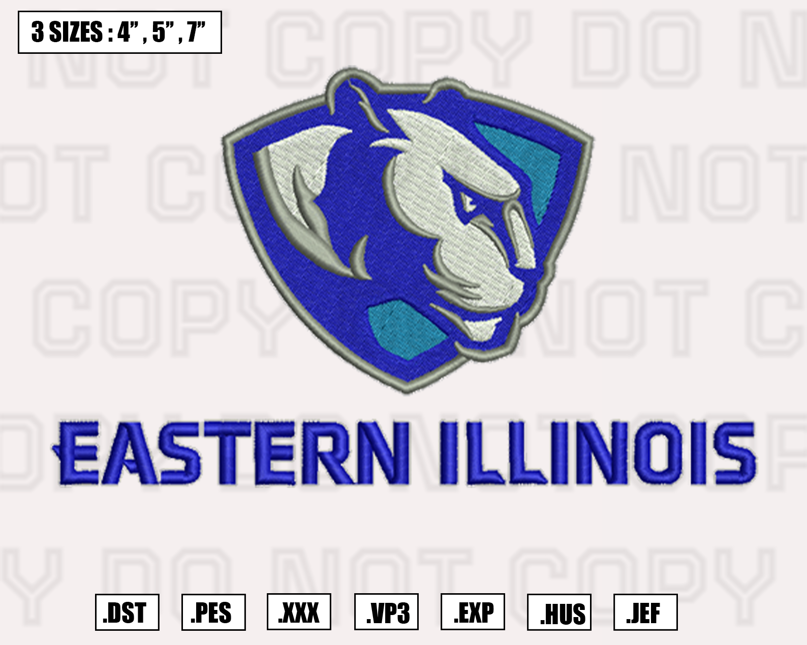 Eastern Illinois Panthers Logo Embroidery Design, Men's Bask - Inspire ...