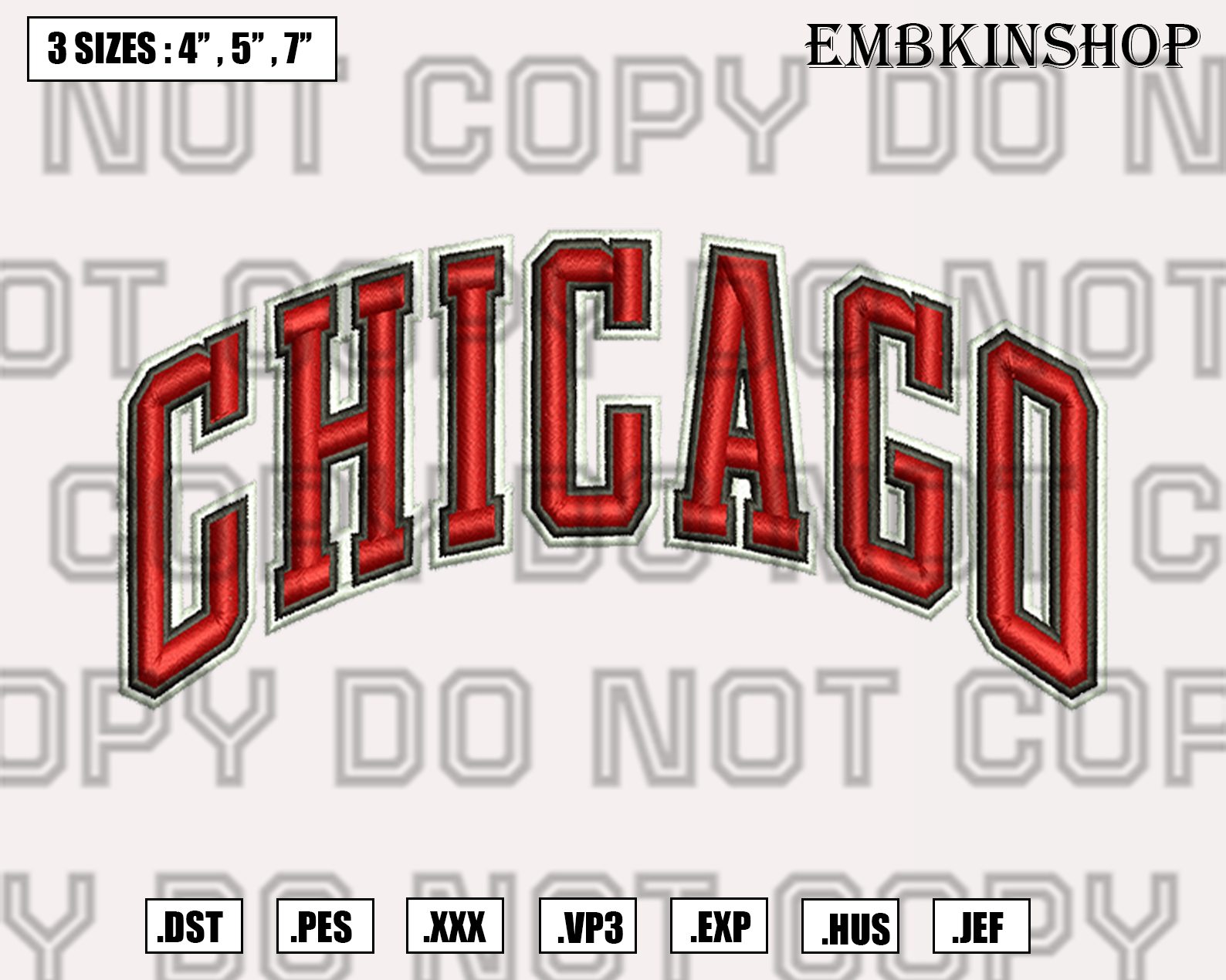Chicago Bulls Logo Embroidery Design, NBA Teams Embroidery D | Inspire ...