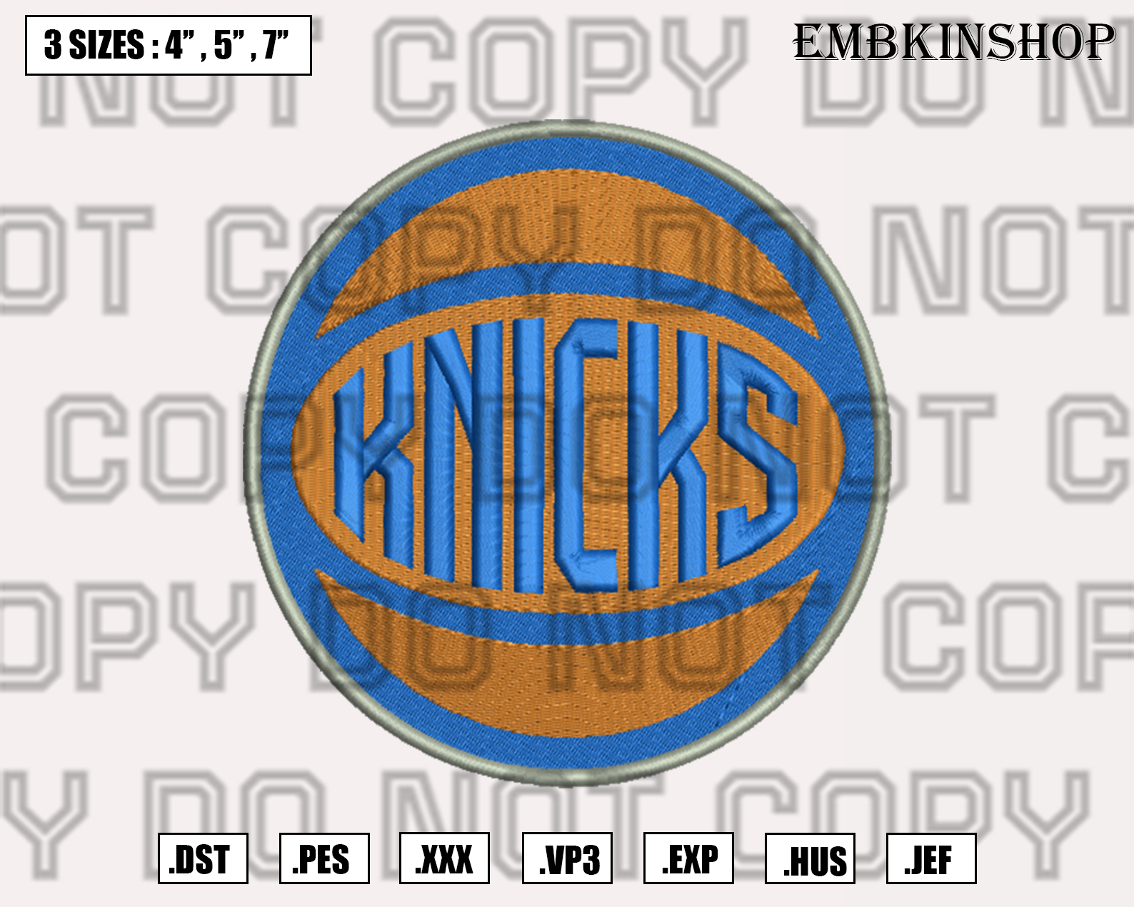 New York Knicks Logos Embroidery Design File, NBA Teams Embr | Inspire ...