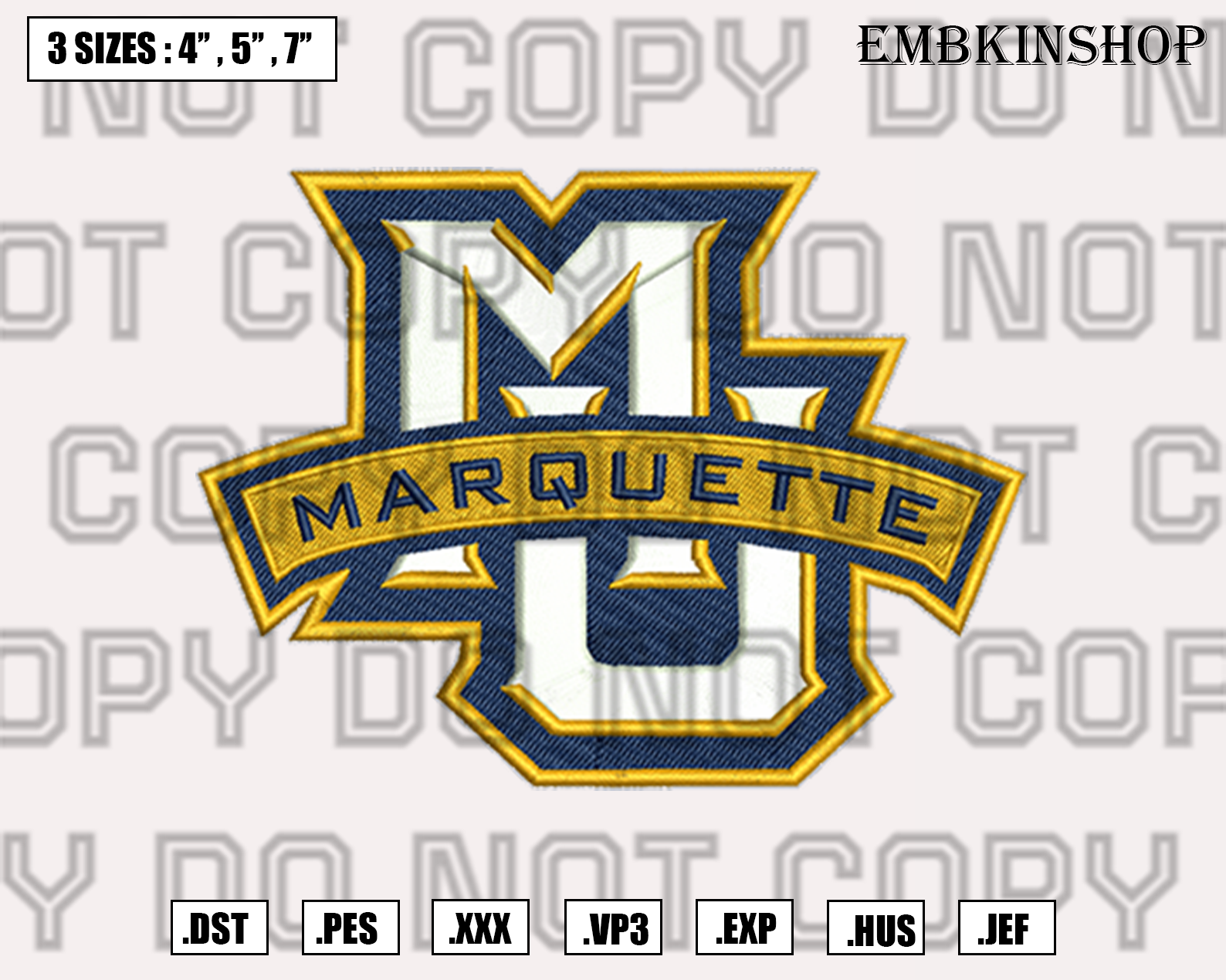 Marquette Golden Eagles Logo Embroidery Design,NCAA Embroide | Inspire ...