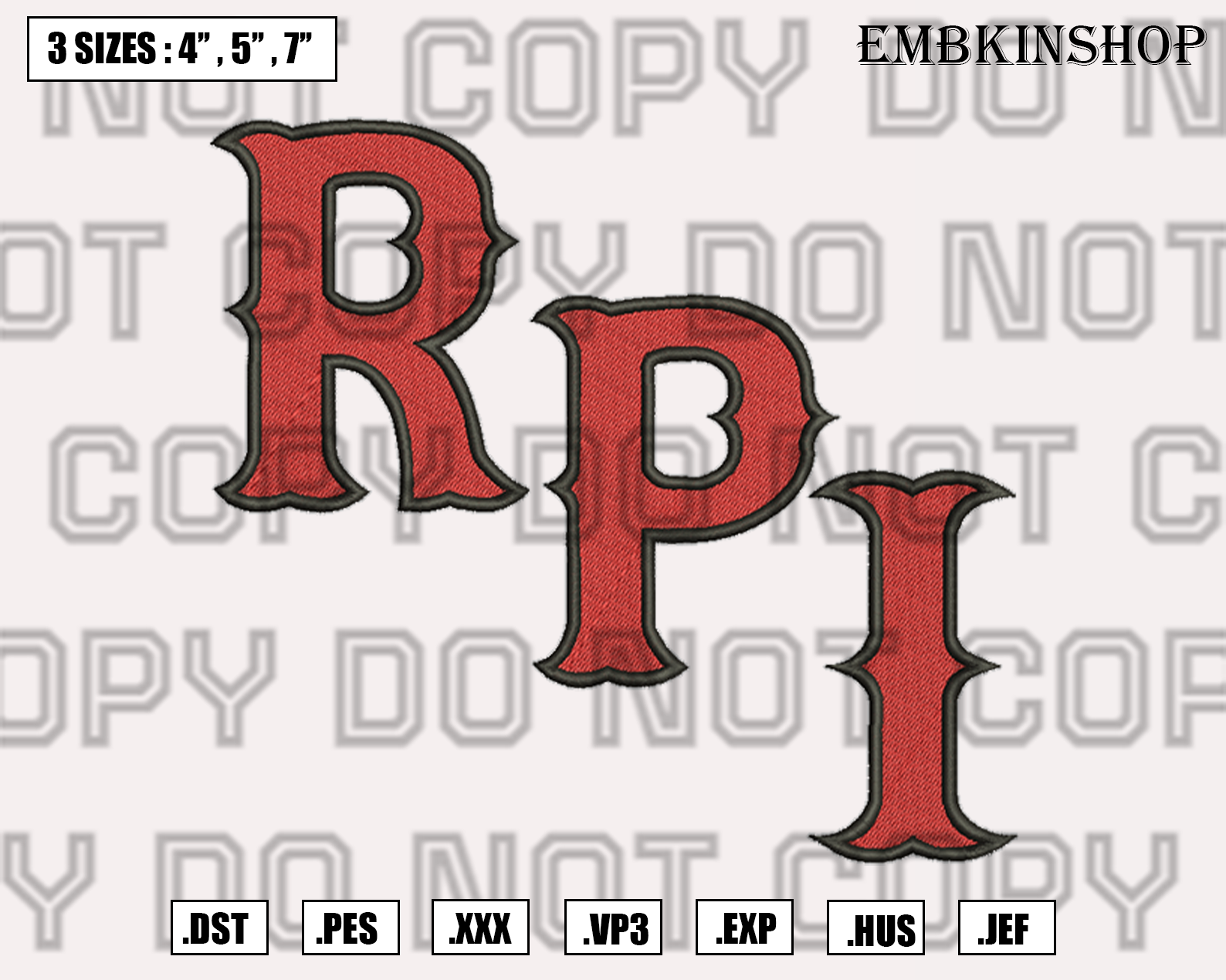 RPI Engineers Logo Embroidery Designs,NCAA Embroidery Design - Inspire ...
