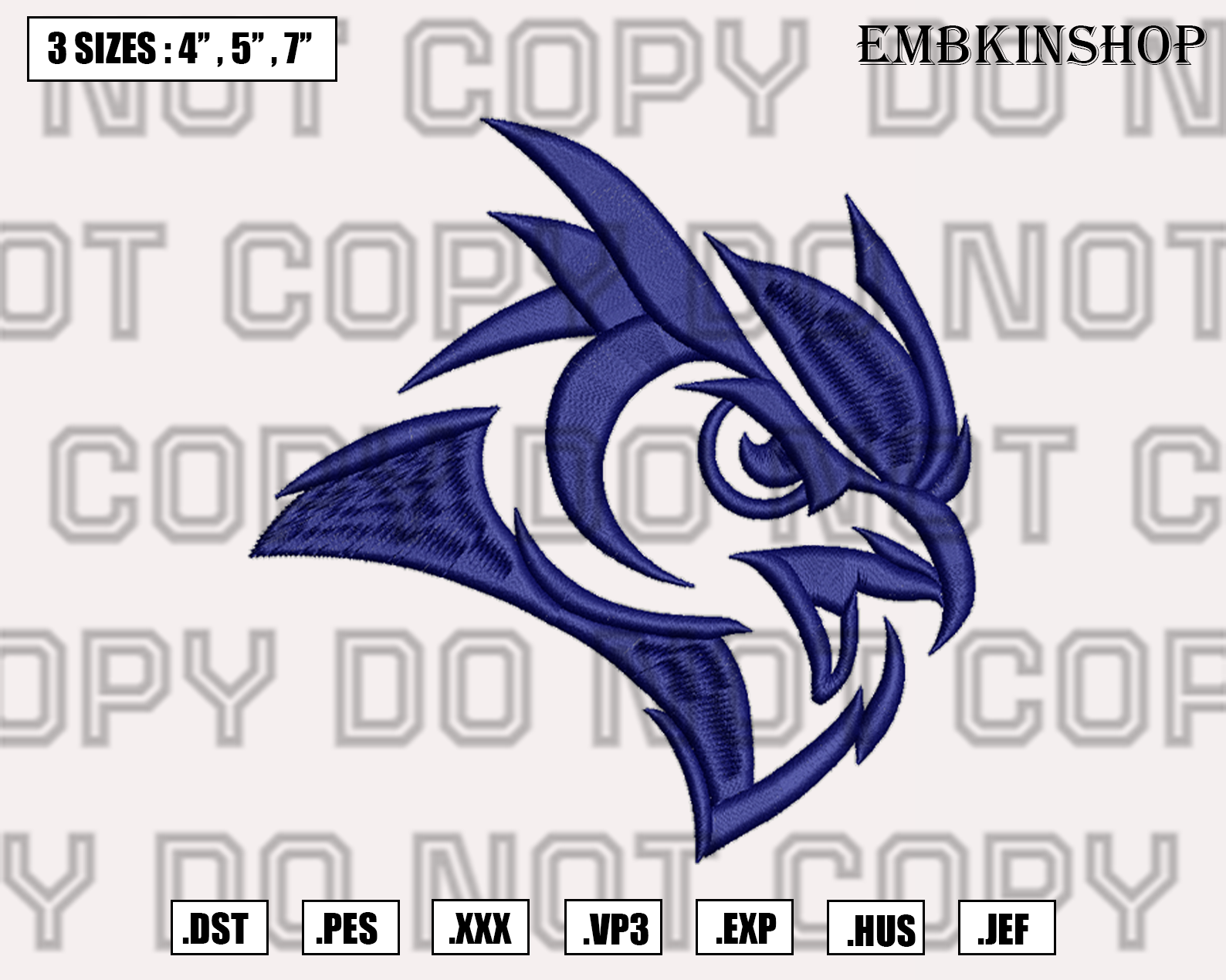 Rice Owls Logos Embroidery Designs,NCAA Embroidery Design,NC - Inspire ...