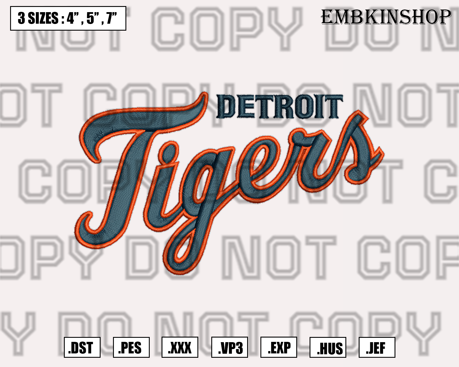 Detroit Tigers Wordmark Logo Embroidery Designs,MLB Logo Emb - Inspire ...