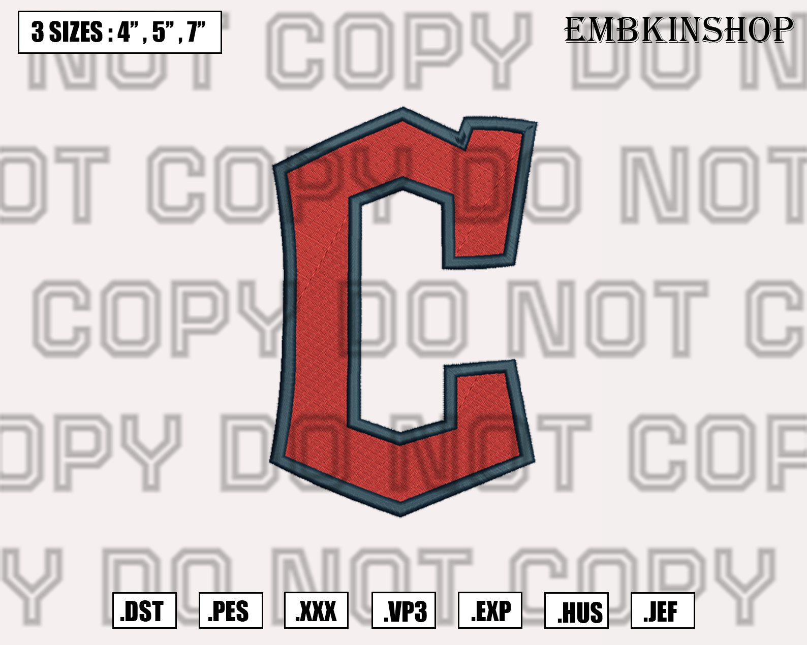 Cleveland Guardians Alternate Logo Embroidery Designs,MLB Lo | Inspire ...