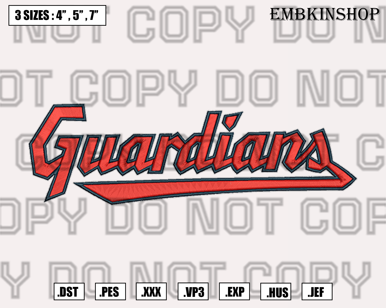 Cleveland Guardians Wordmark Logo Embroidery Designs,MLB Log - Inspire ...