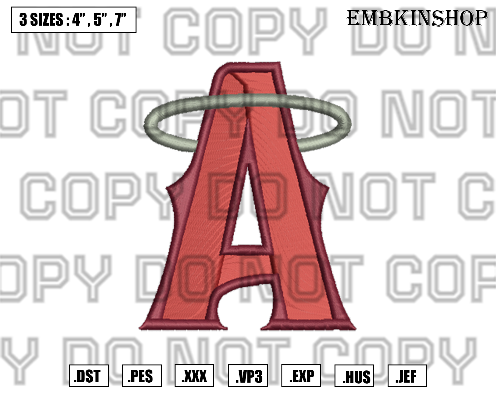 Los Angeles Angels Cap Logo Embroidery Design,MLB Logo Embro | Inspire ...