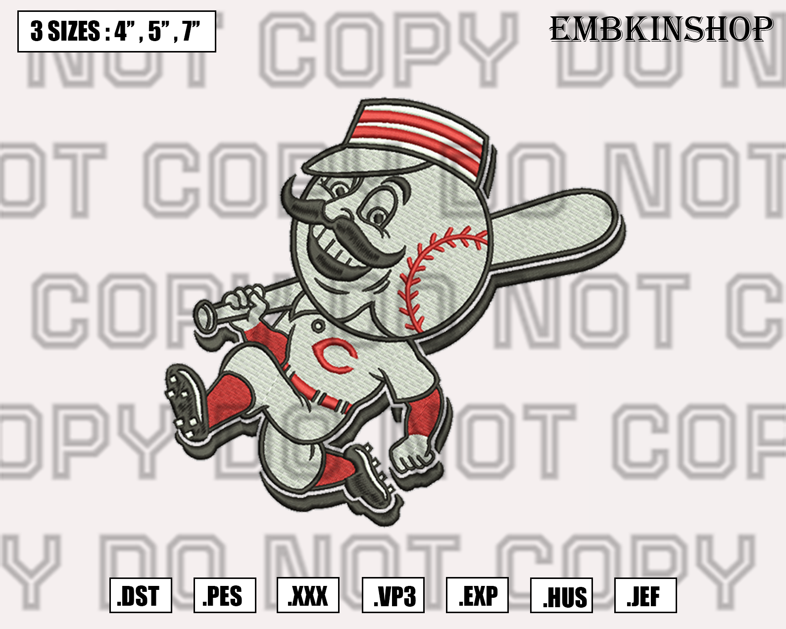 Cincinnati Reds Alternate Logo Embroidery Design,MLB Logo Em | Inspire ...