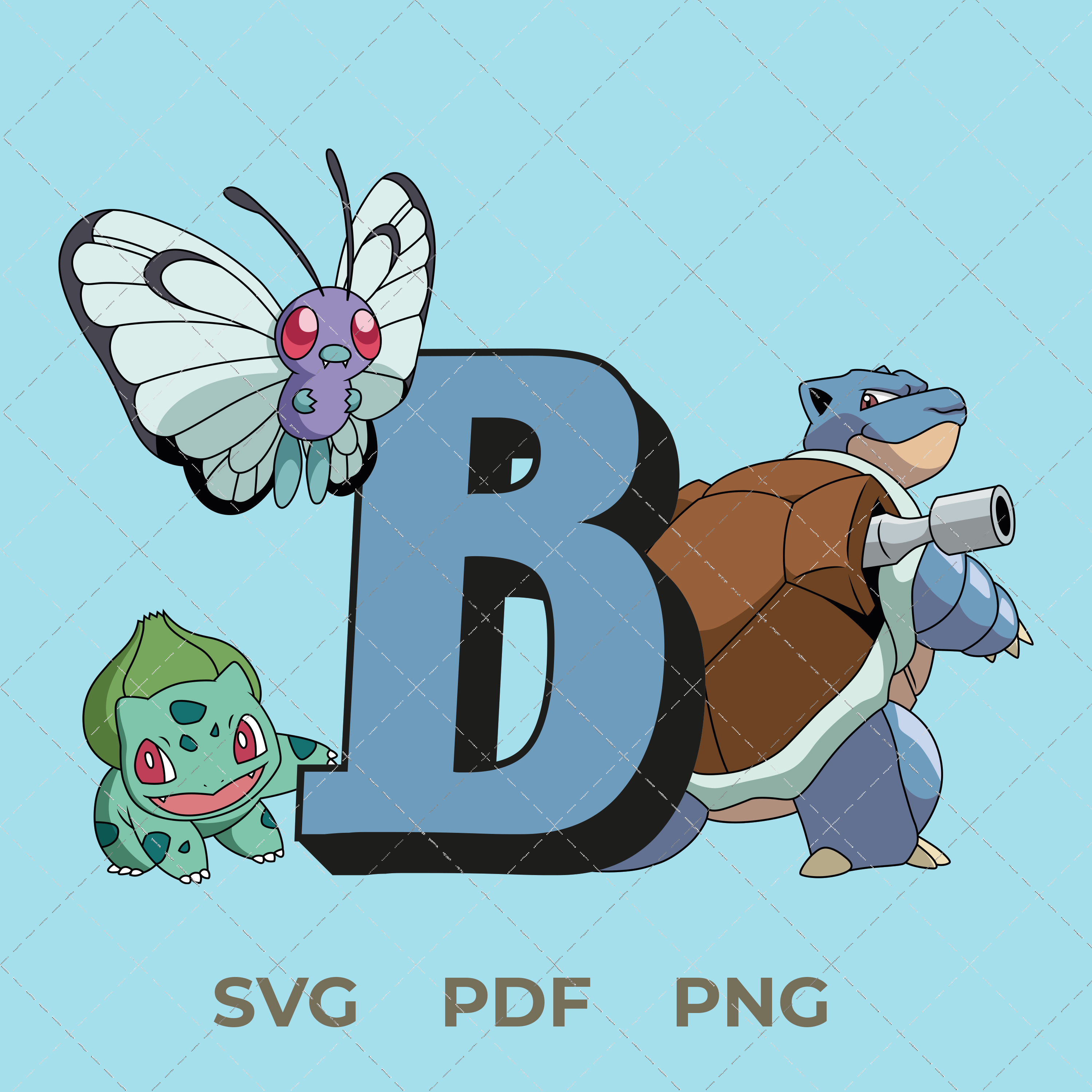 Pokemon svg file, Letter B, Bulbas Pokemon, Blastoise Pokemo | Inspire Uplift