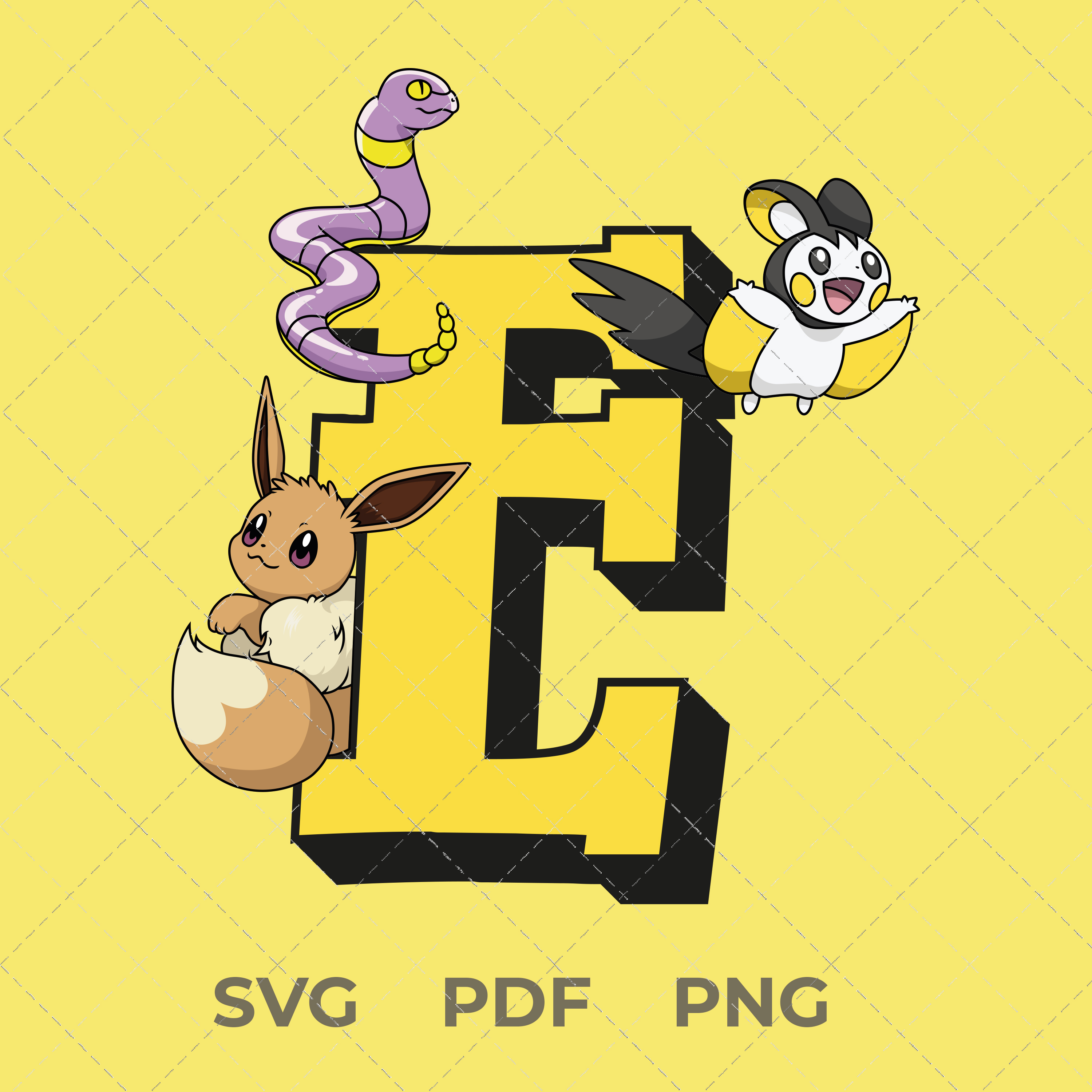 Pokemon svg file, Letter E, Eevee Pokemon, Emolga Pokemon, E | Inspire ...