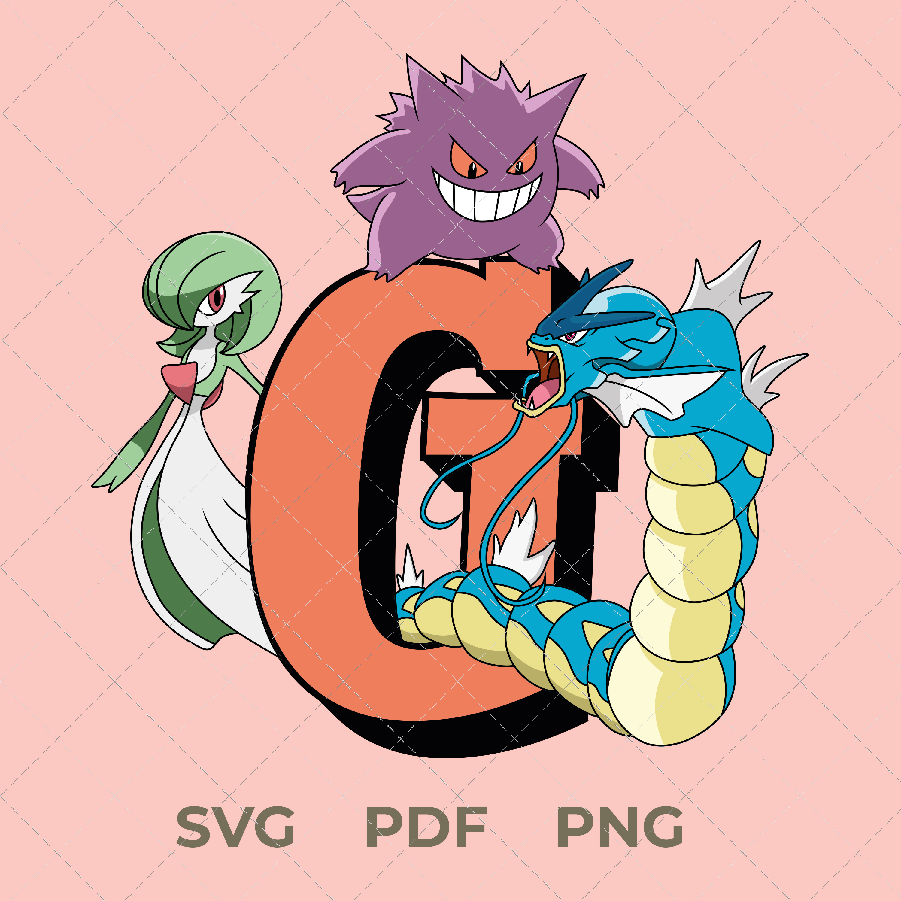 Pokemon svg file, Letter G, Gyarados Pokemon, Gengar Pokemon | Inspire ...