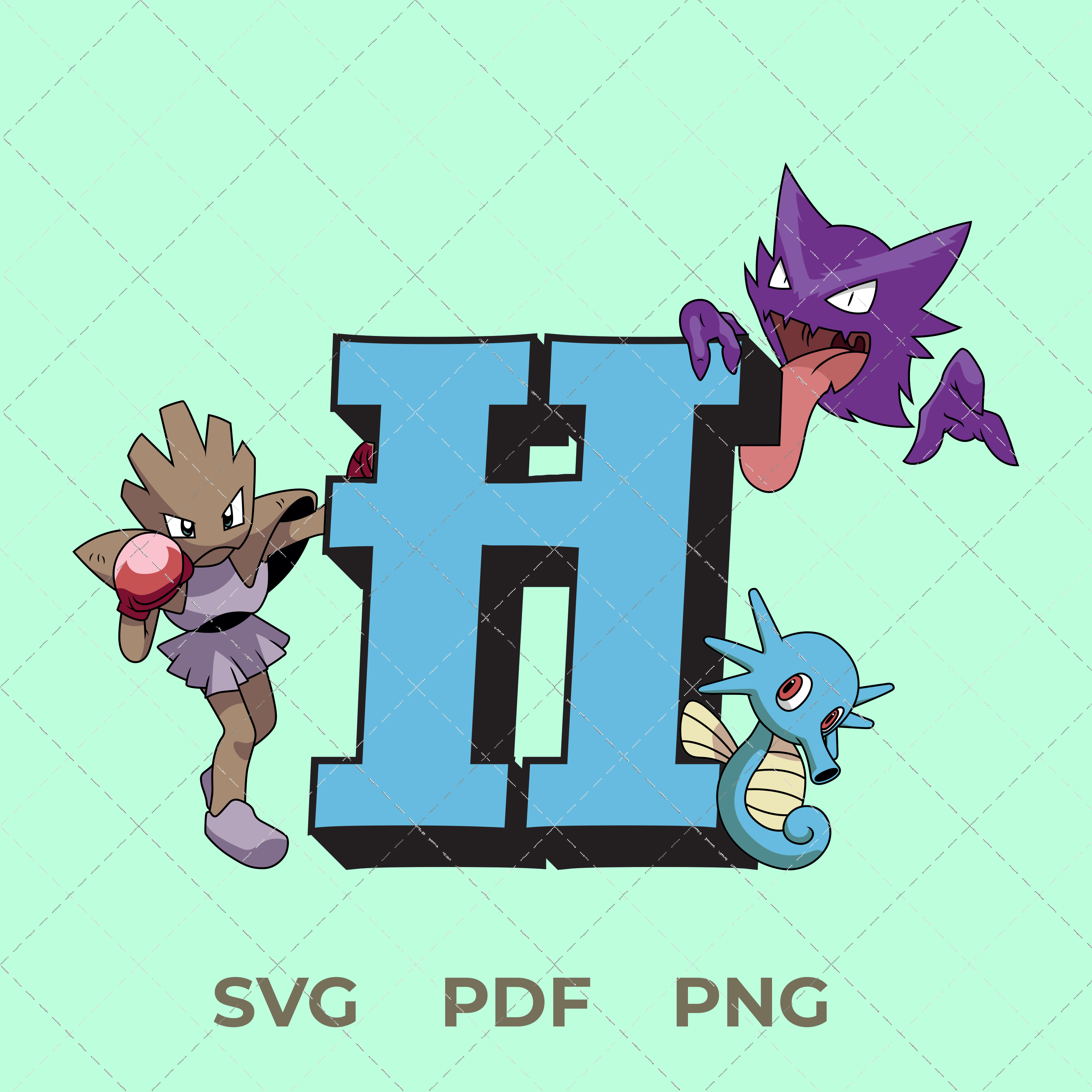 Pokemon svg file, Letter H, Haunter Pokemon, Hitmonchan Poke | Inspire ...