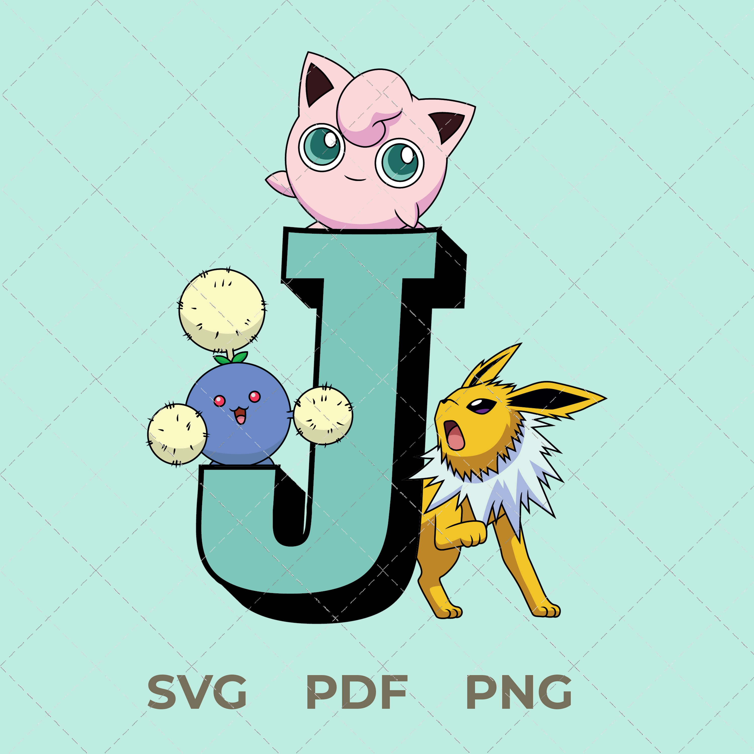 Pokemon, Letter J, Jumpluff, Jigglypuff, Jolteon Pokemon | Inspire Uplift
