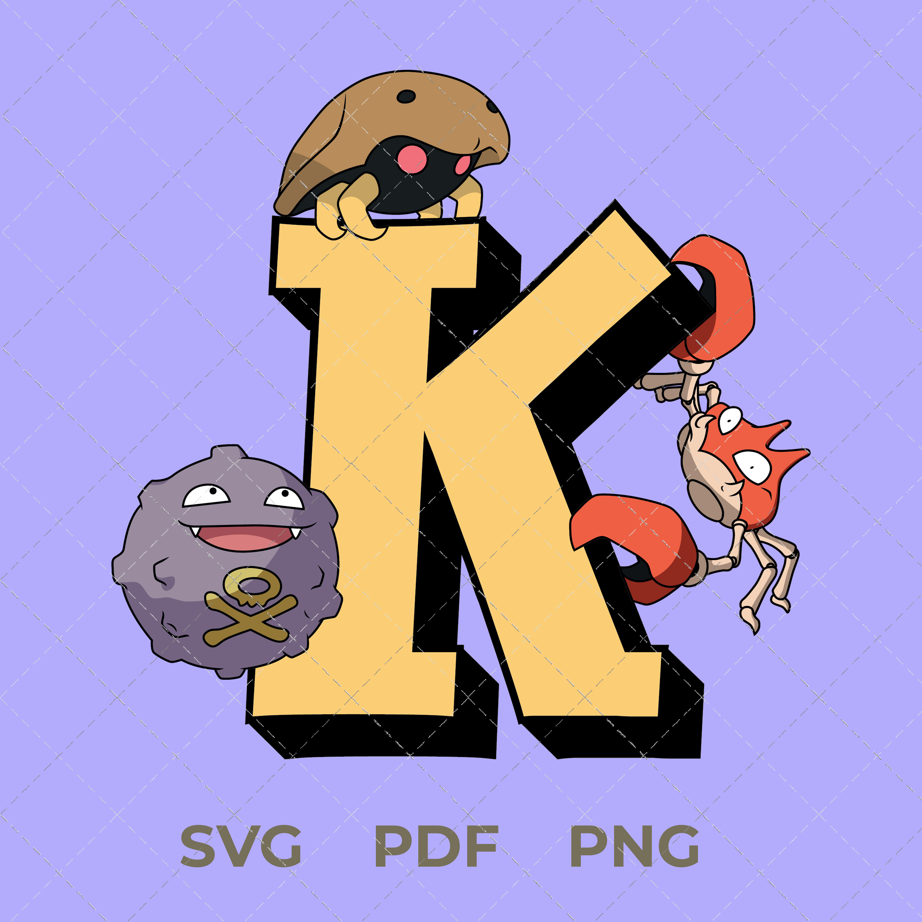 Pokemon svg file, Letter K, Krabby Pokemon, Koffing Pokemon, | Inspire ...