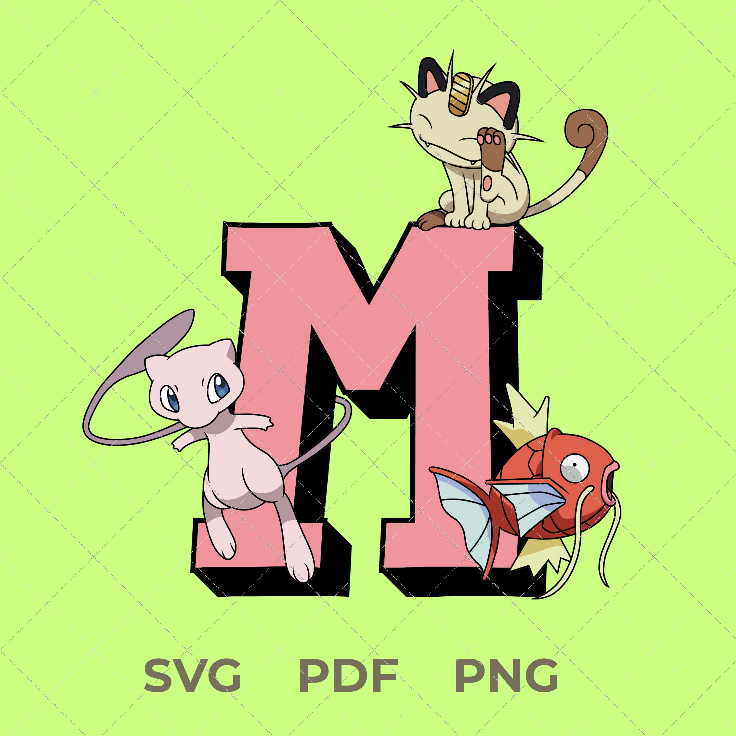 Pokemon svg, Letter M, Mew Pokemon, Meowth Pokemon, Magikarp | Inspire ...