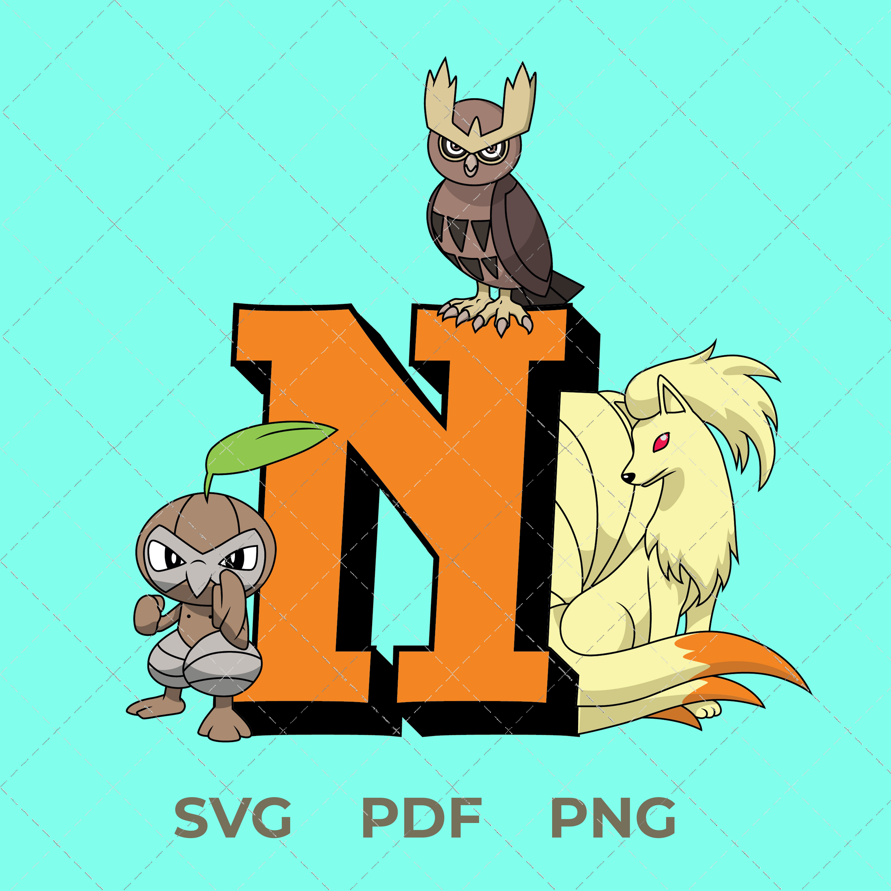 Pokemon svg, Letter N, Noctowl Pokemon, Nuzleaf Pokemon, Nin | Inspire ...