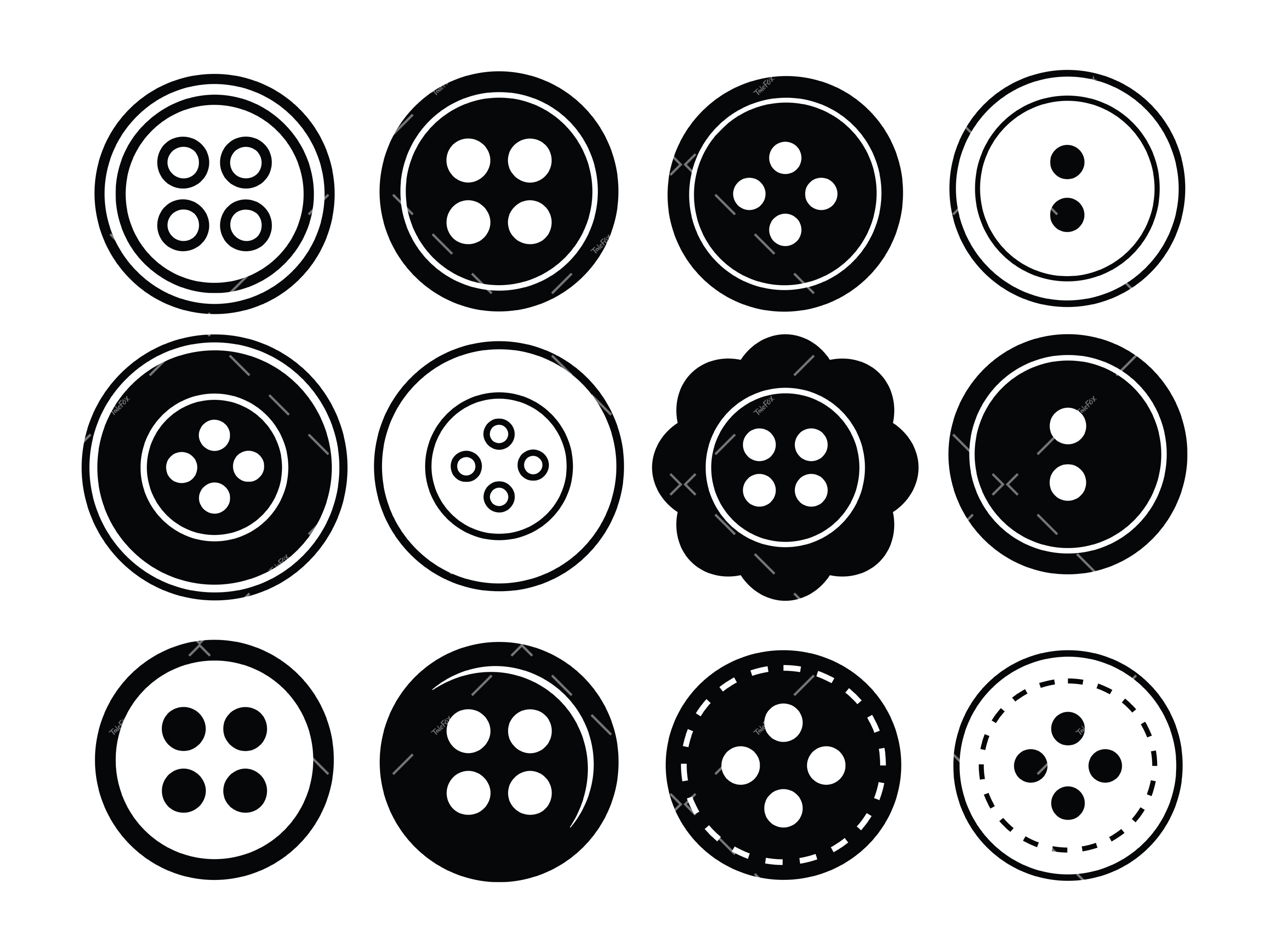 Sewing Buttons SVG, PNG, PDF, Sewing Button Outline SVG - Inspire Uplift